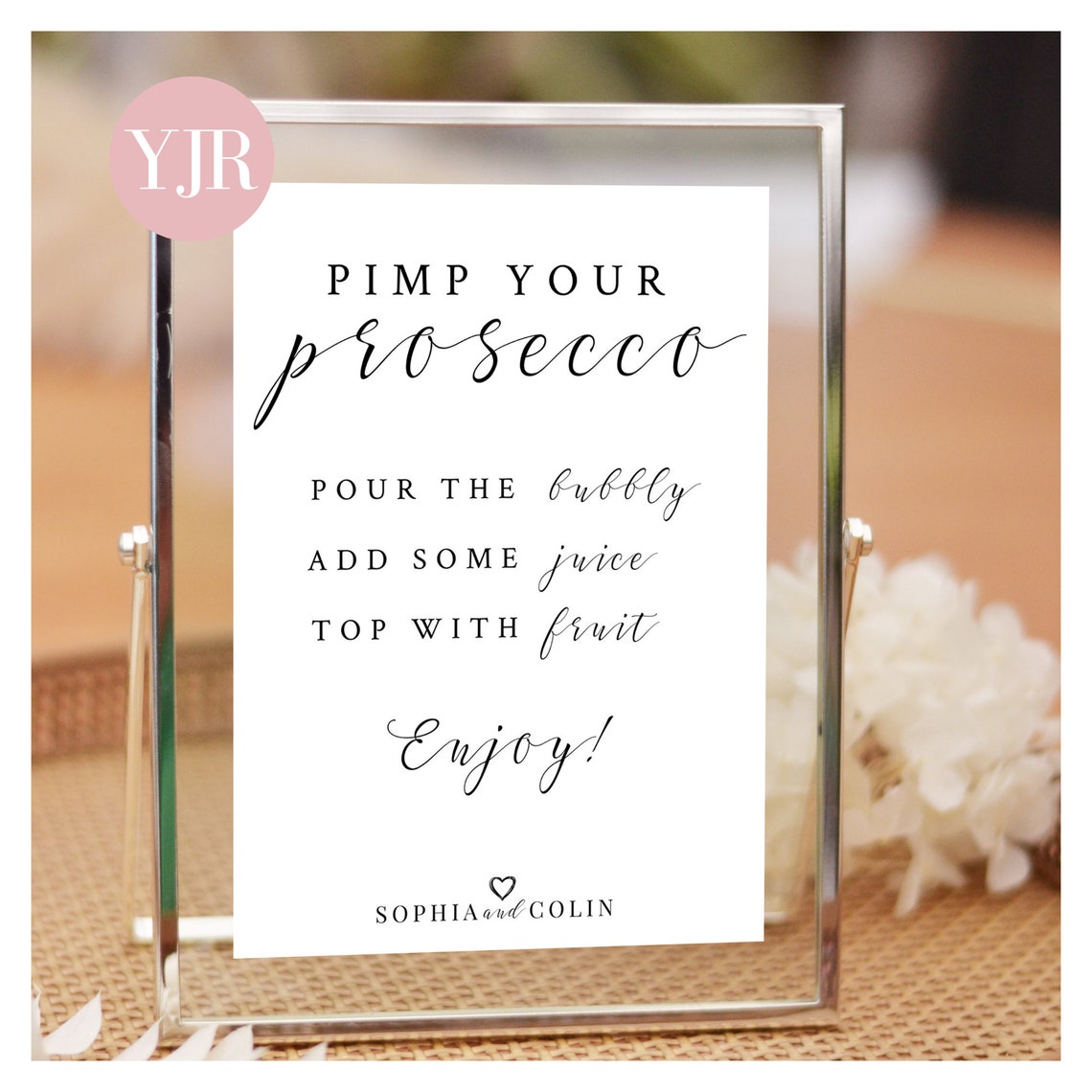 Pimp Your Prosecco Printable Sign, Prosecco Bar Table Sign, Bubbly Bar ...