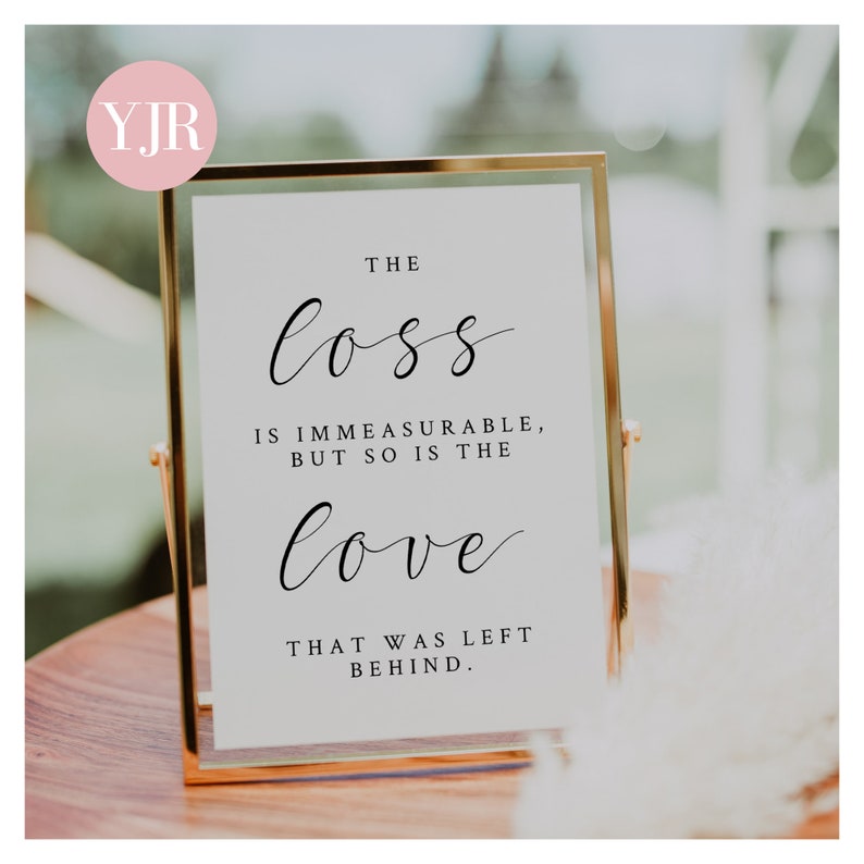 Simple Minimalist Wedding Memorial Sign Editable Template, Wedding ...