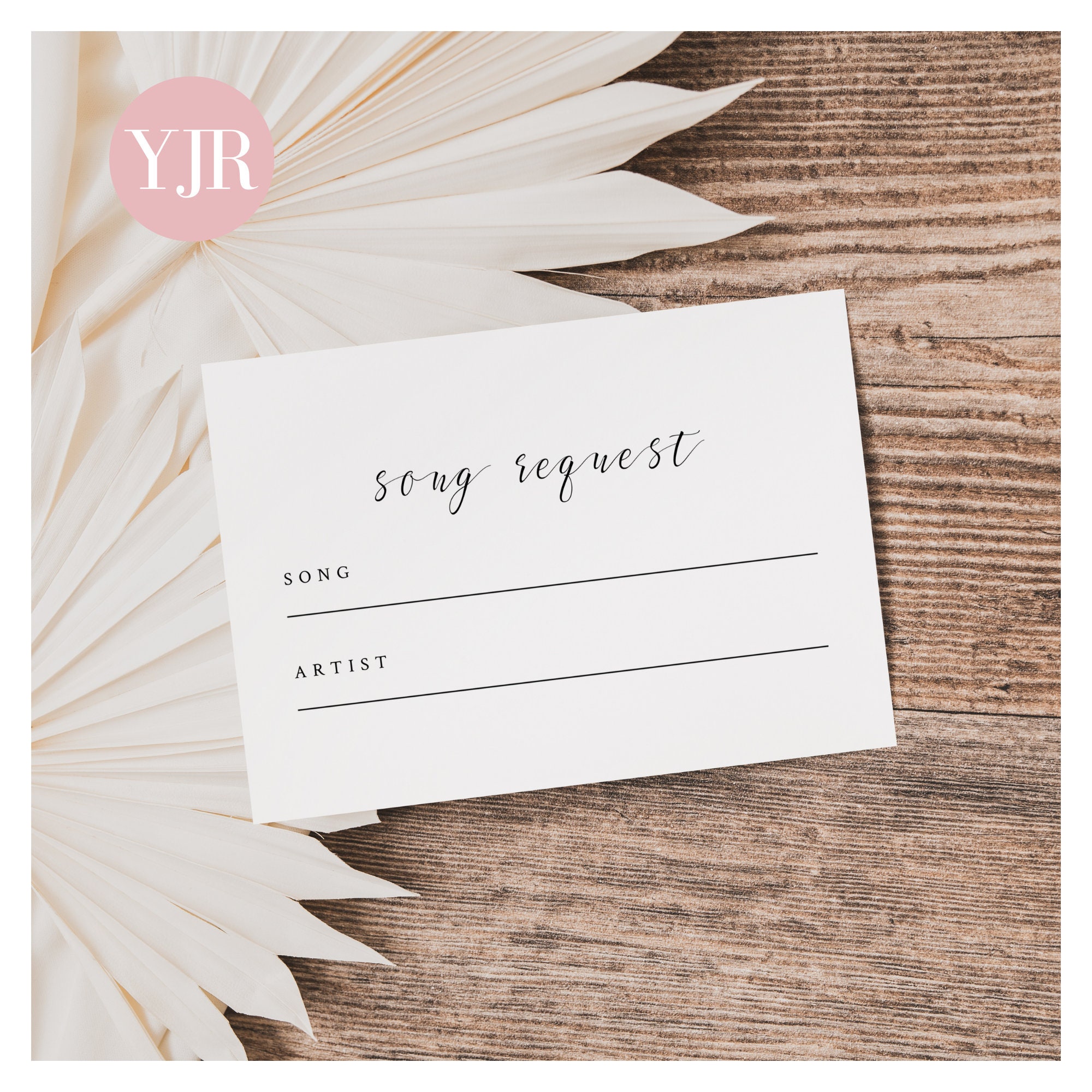Song Request Cards, Wedding Song Request, Request A Song Card, Song ...