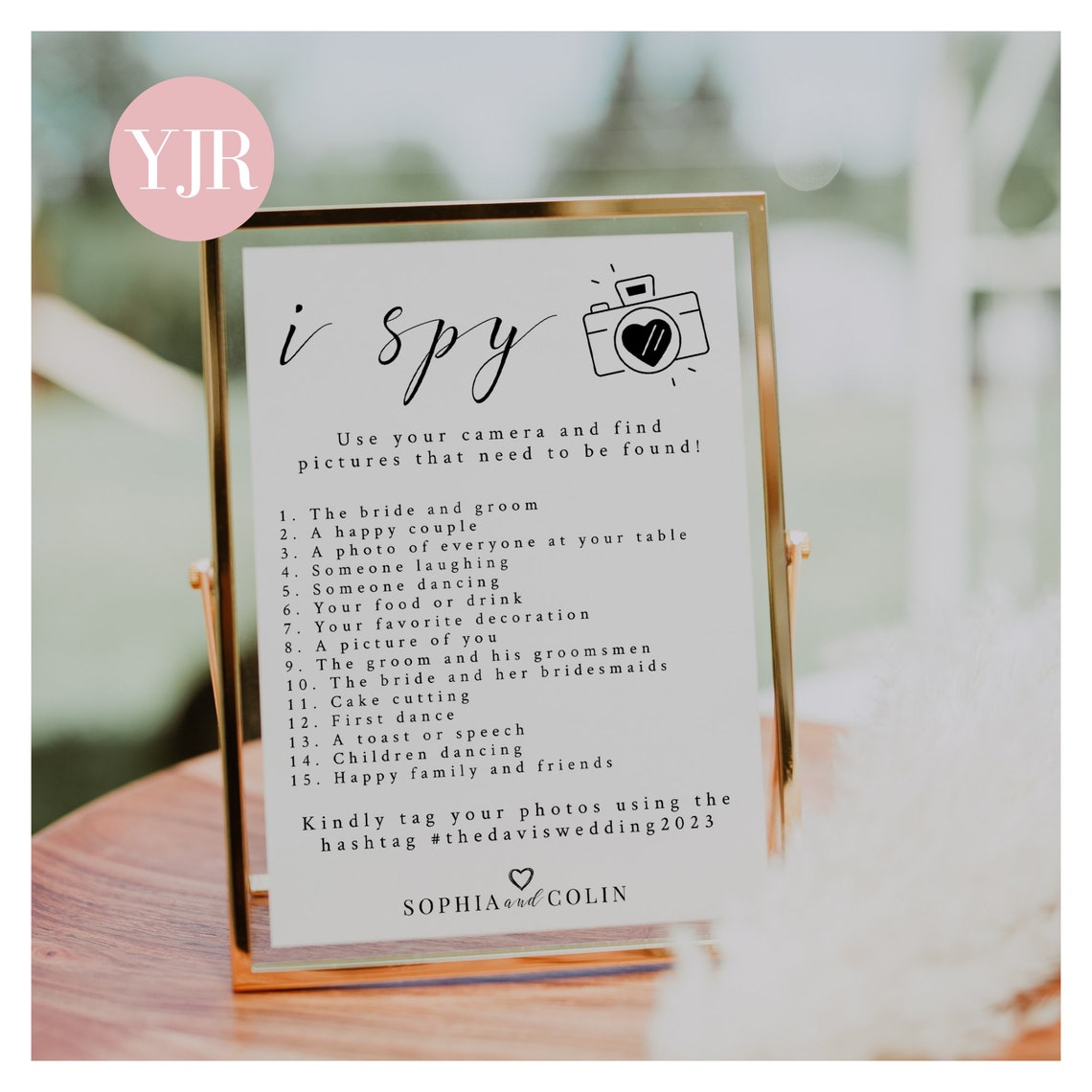 I Spy Wedding Sign, I Spy Wedding Game, Wedding Photo Hunt Game ...