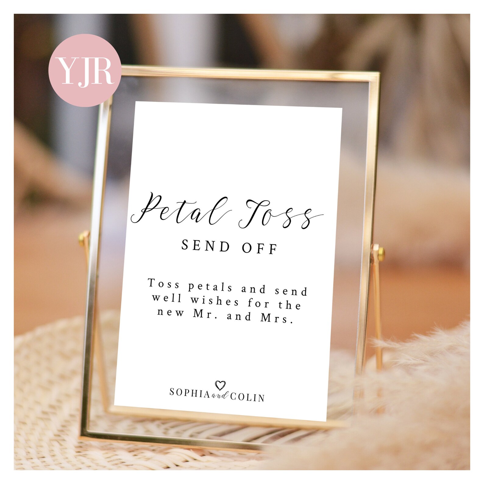 Wedding Petal Toss Sign, Printable Minimalist Wedding Send Off, Wedding ...