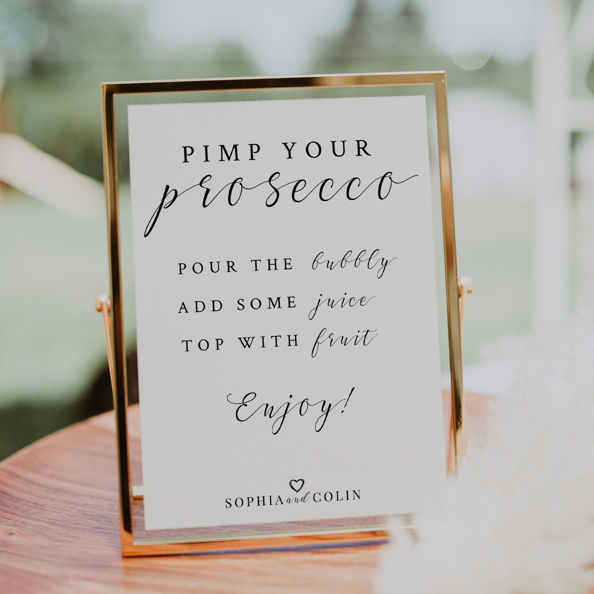Pimp Your Prosecco Printable Sign, Prosecco Bar Table Sign, Bubbly Bar ...