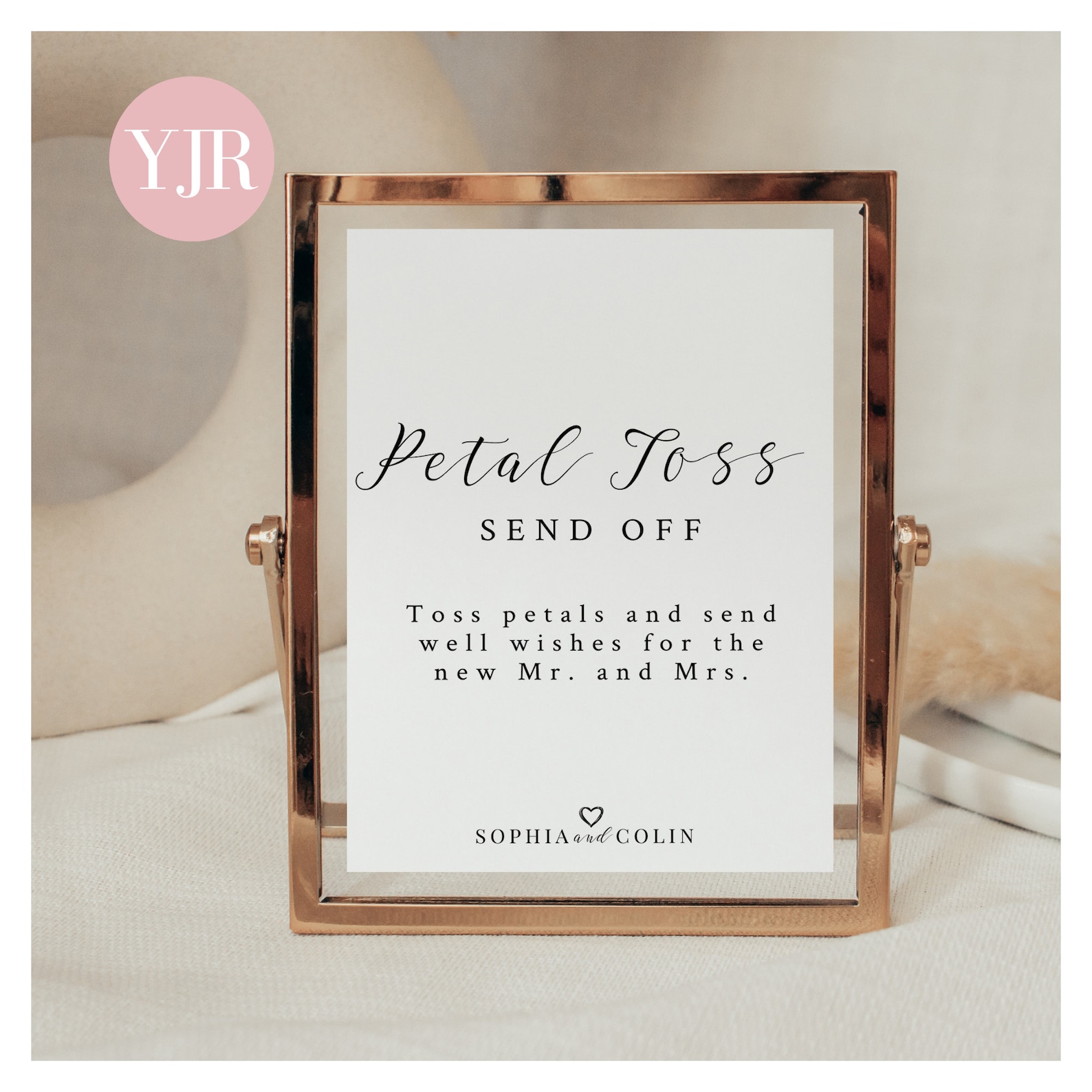 Wedding Petal Toss Sign, Printable Minimalist Wedding Send Off, Wedding ...