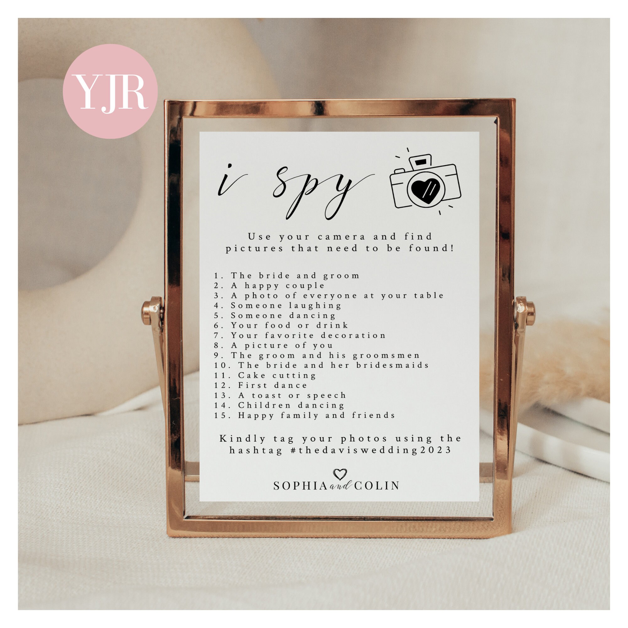 I Spy Wedding Sign, I Spy Wedding Game, Wedding Photo Hunt Game ...