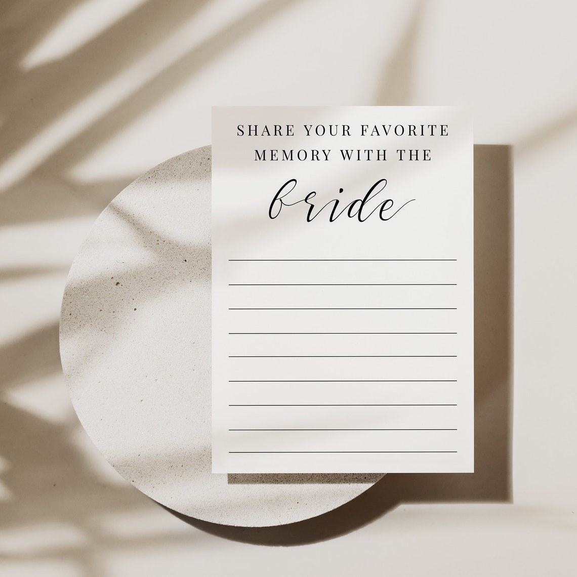 Favorite Memory of the Bride, Bride-to-be Printable Memory Game ...