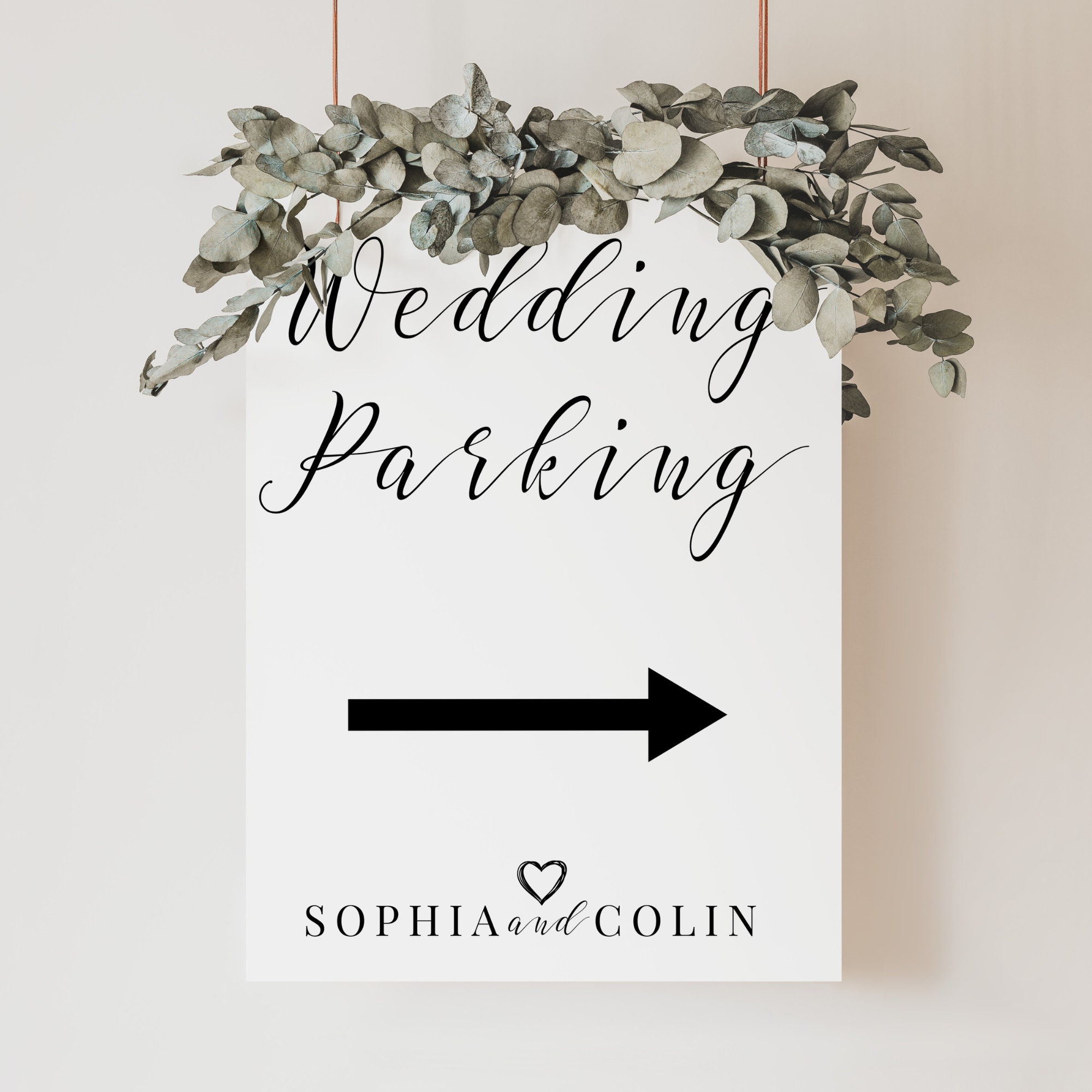 Wedding Parking Directions Sign, Wedding Directional Signs, Wedding ...