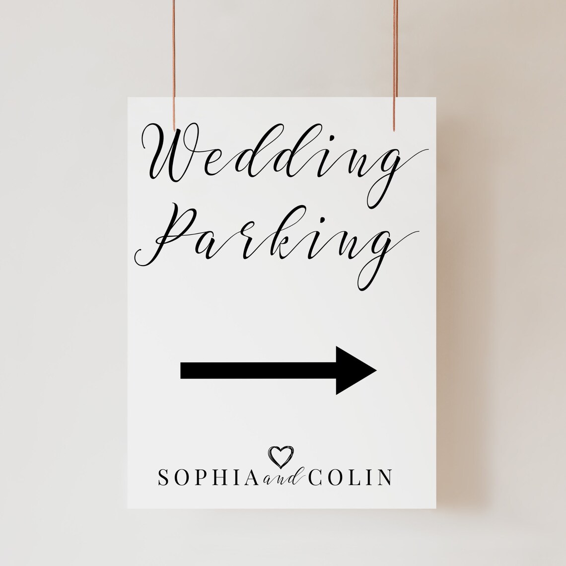 Wedding Parking Directions Sign, Wedding Directional Signs, Wedding ...