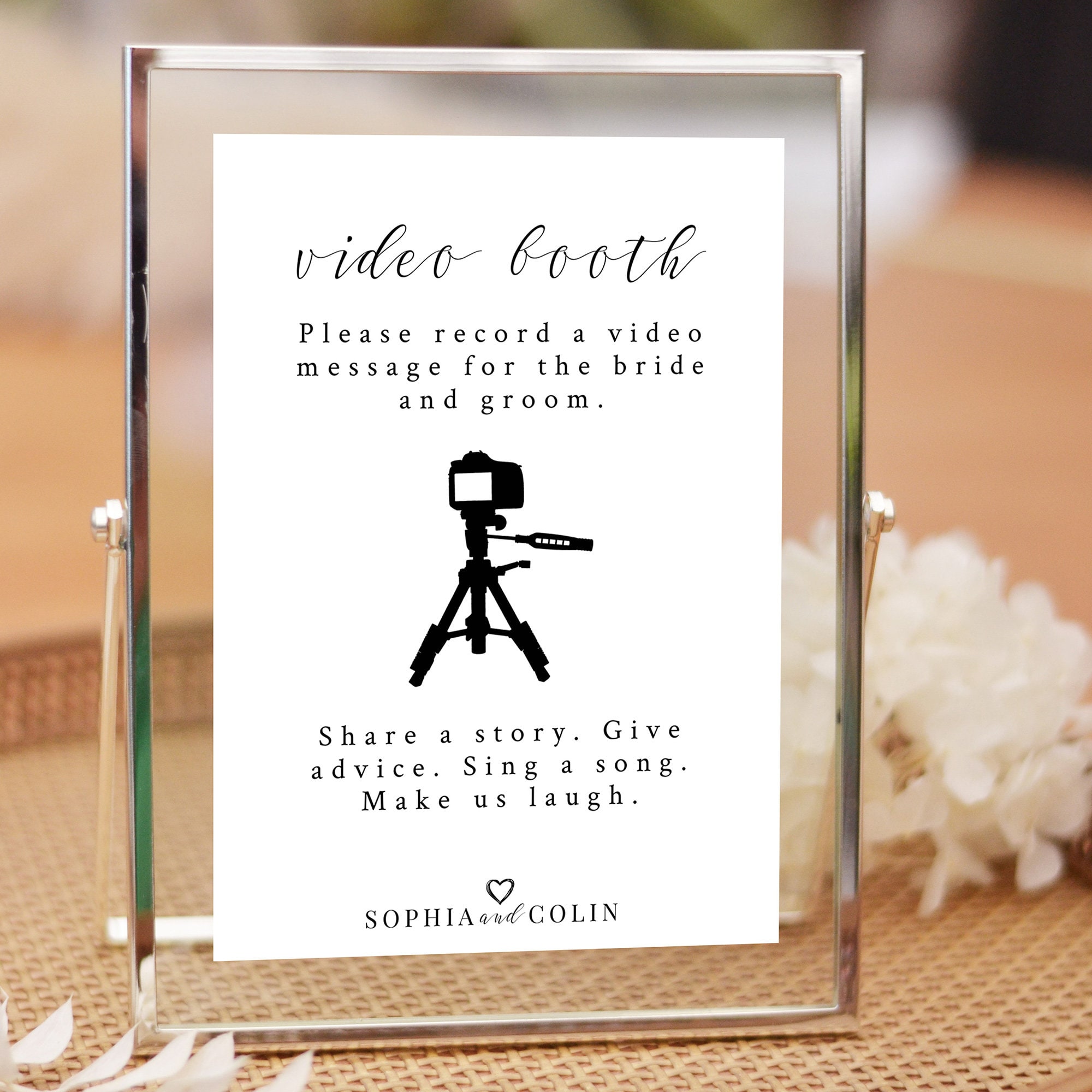 Wedding Video Booth Sign, Video Booth Guestbook Sign, Video Guest Book ...
