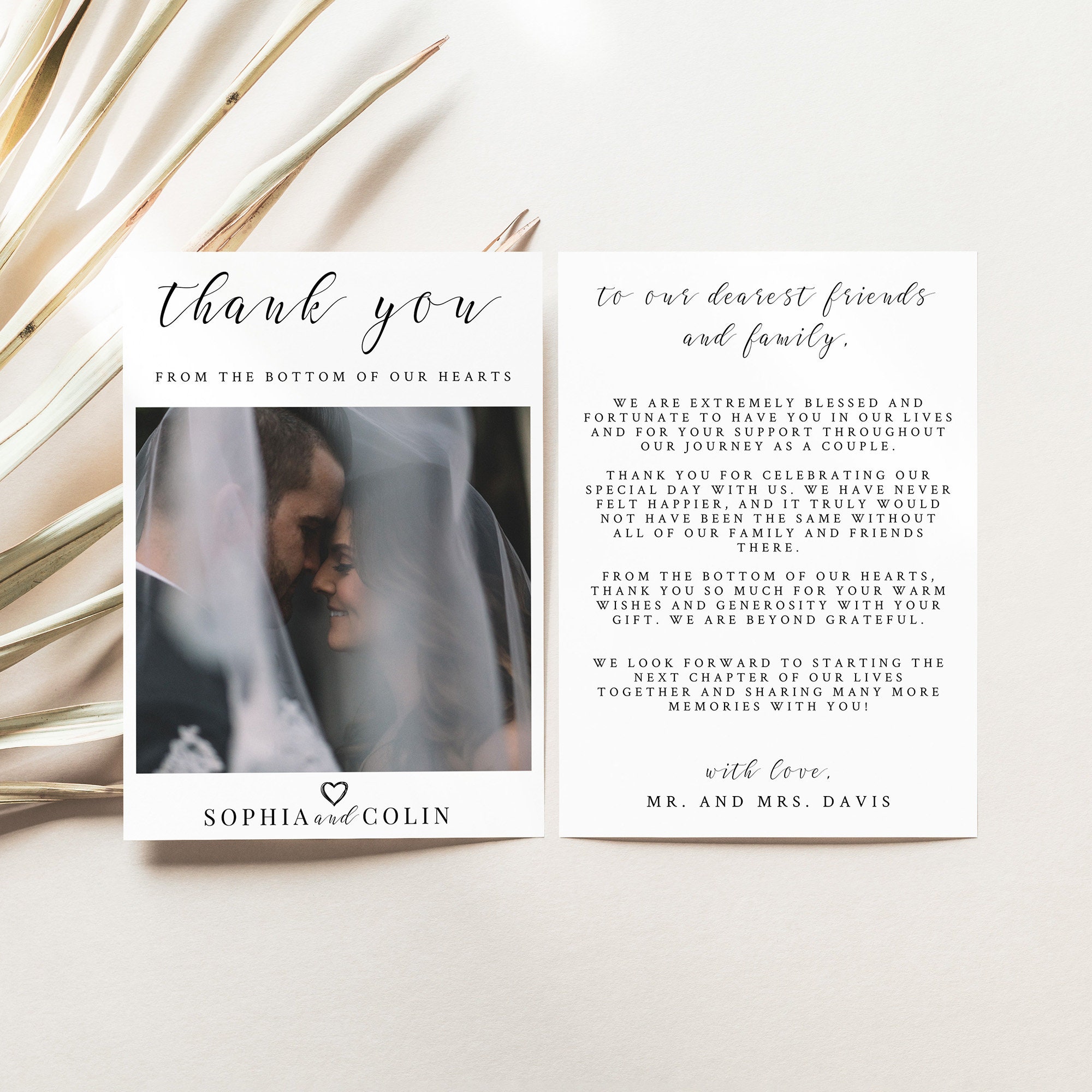 Thank You Letter After Wedding, Thank You Note After Wedding, Wedding ...