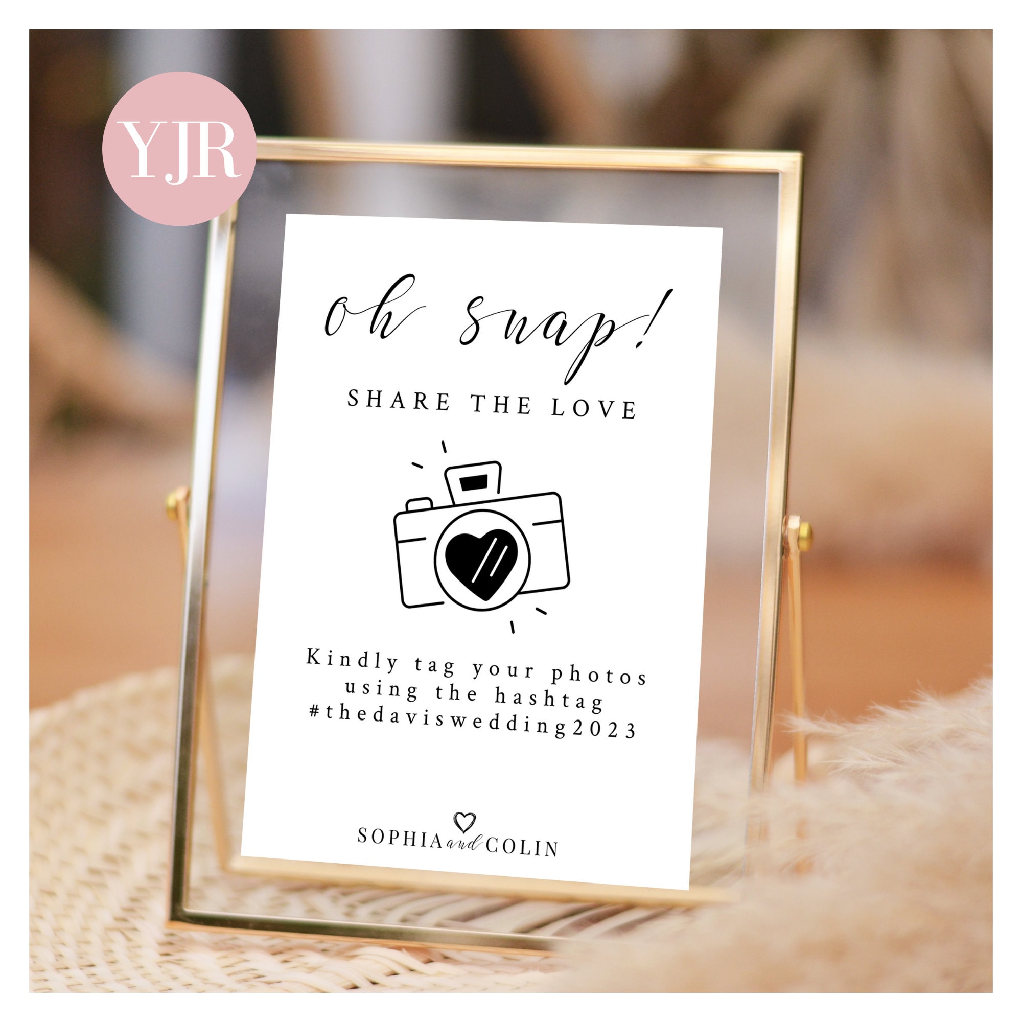 Take A Photo Wedding Sign, Share the Love Sign, Oh Snap Wedding Sign ...