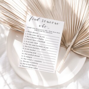 Find Someone Who Bridal Shower Game, Find the Guest Bridal Shower Game ...