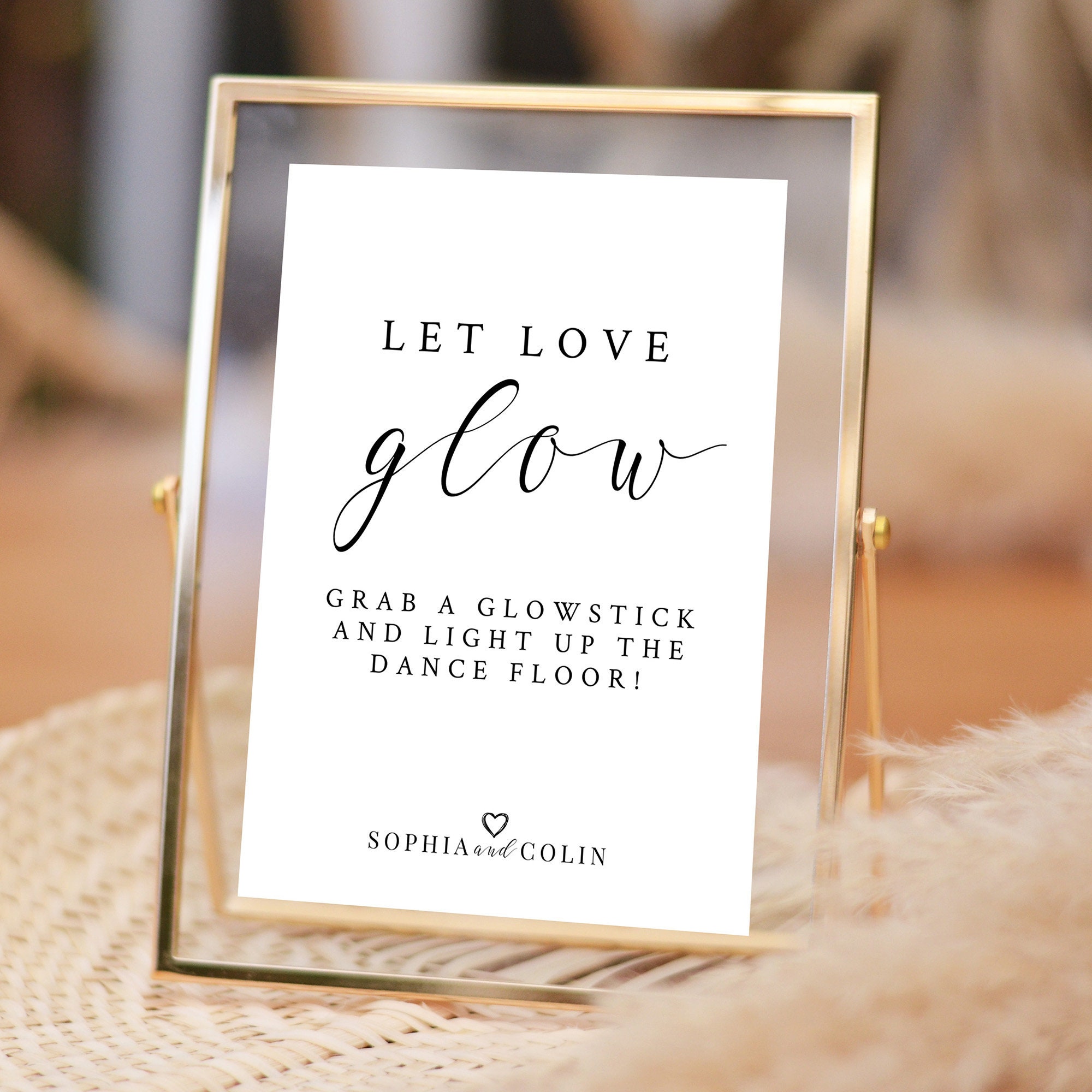 Light up the Dance Floor Wedding Sign, Wedding Glow Sticks Sign, Let ...