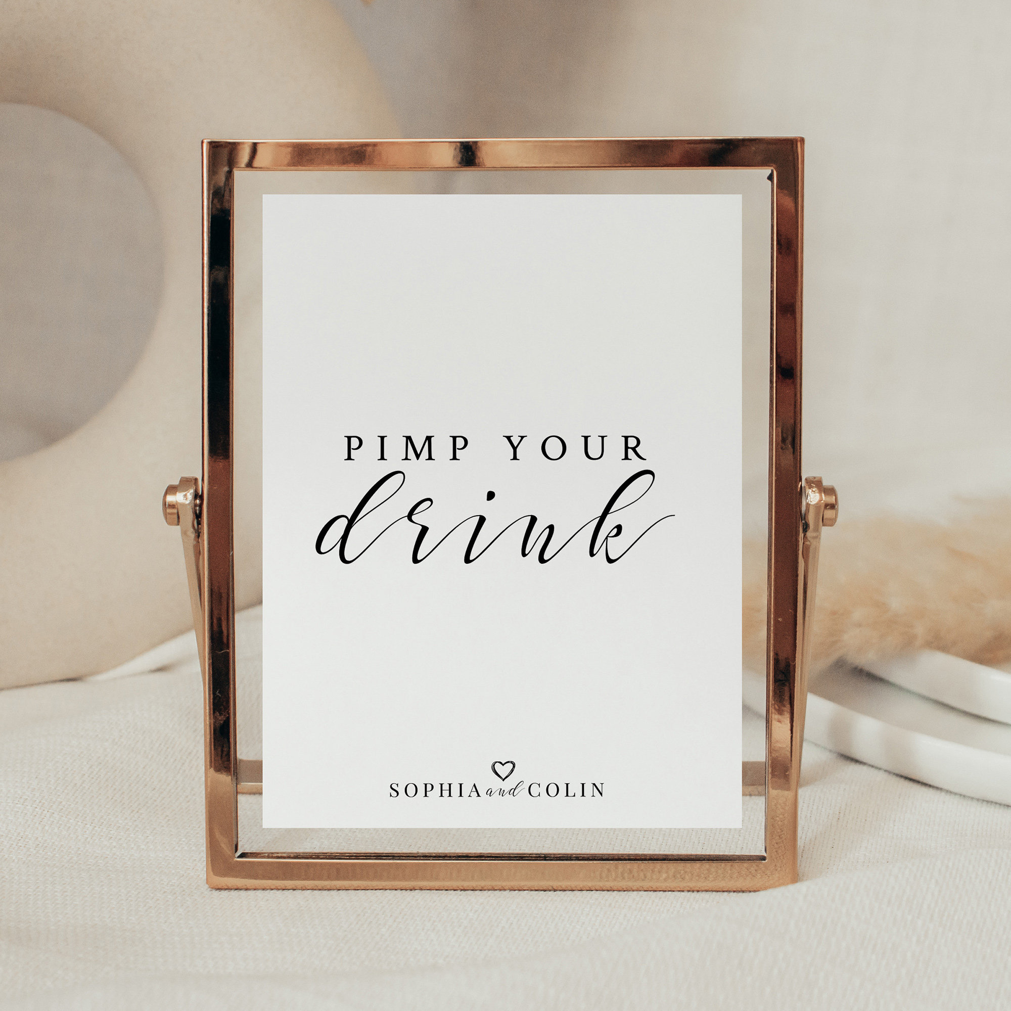 Pimp Your Drink Wedding Sign, Wedding Cocktails Sign, Wedding Drink ...
