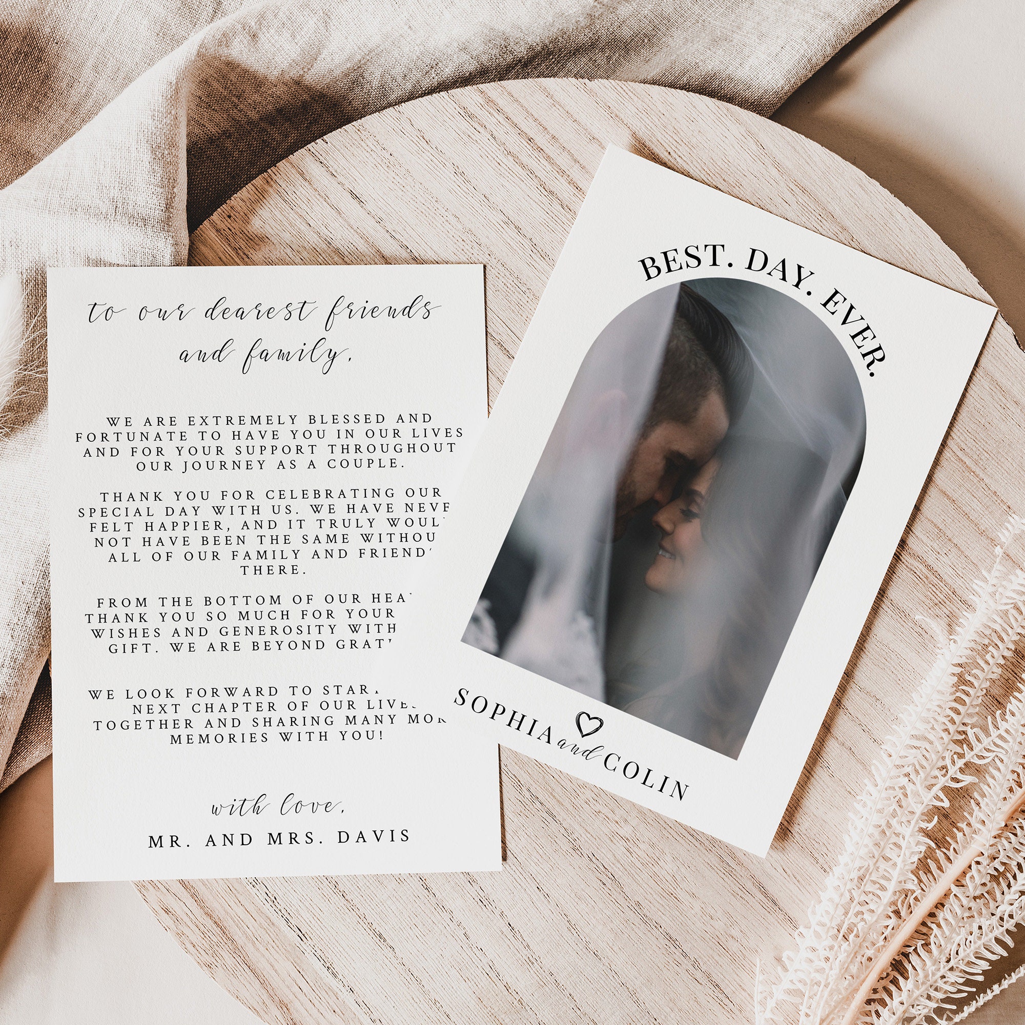 Thank You Note After Wedding, Thank You Letter After Wedding, Wedding ...