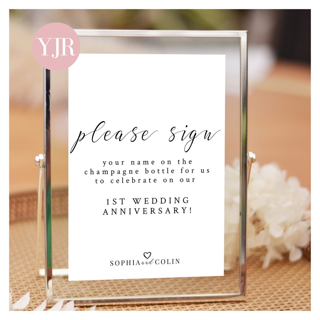 Please Sign Your Name on the Champagne Bottle Bottle - Etsy