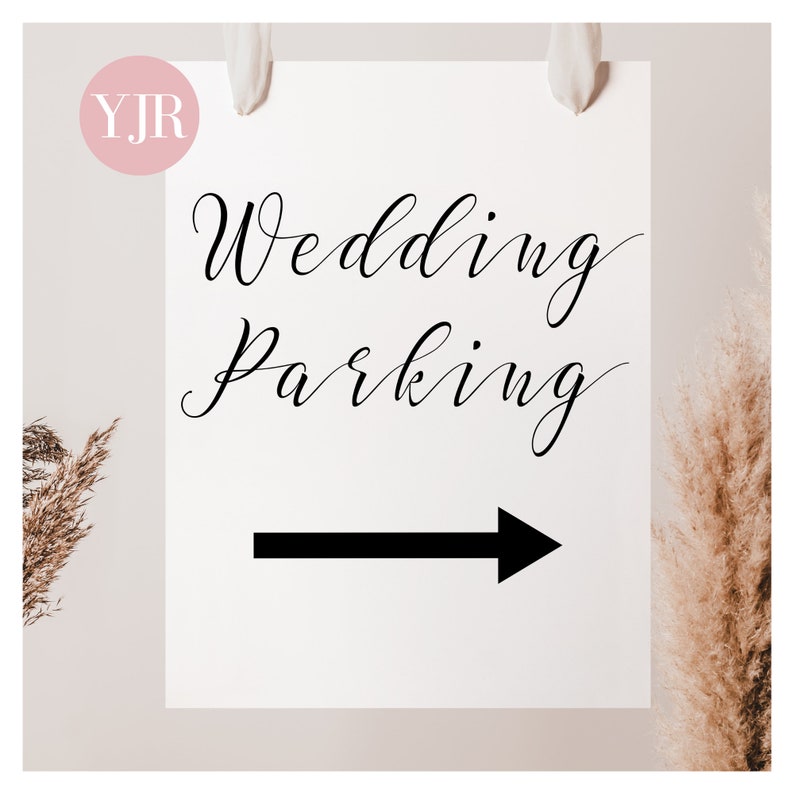 Wedding Parking Directions Sign Wedding Directional Signs - Etsy