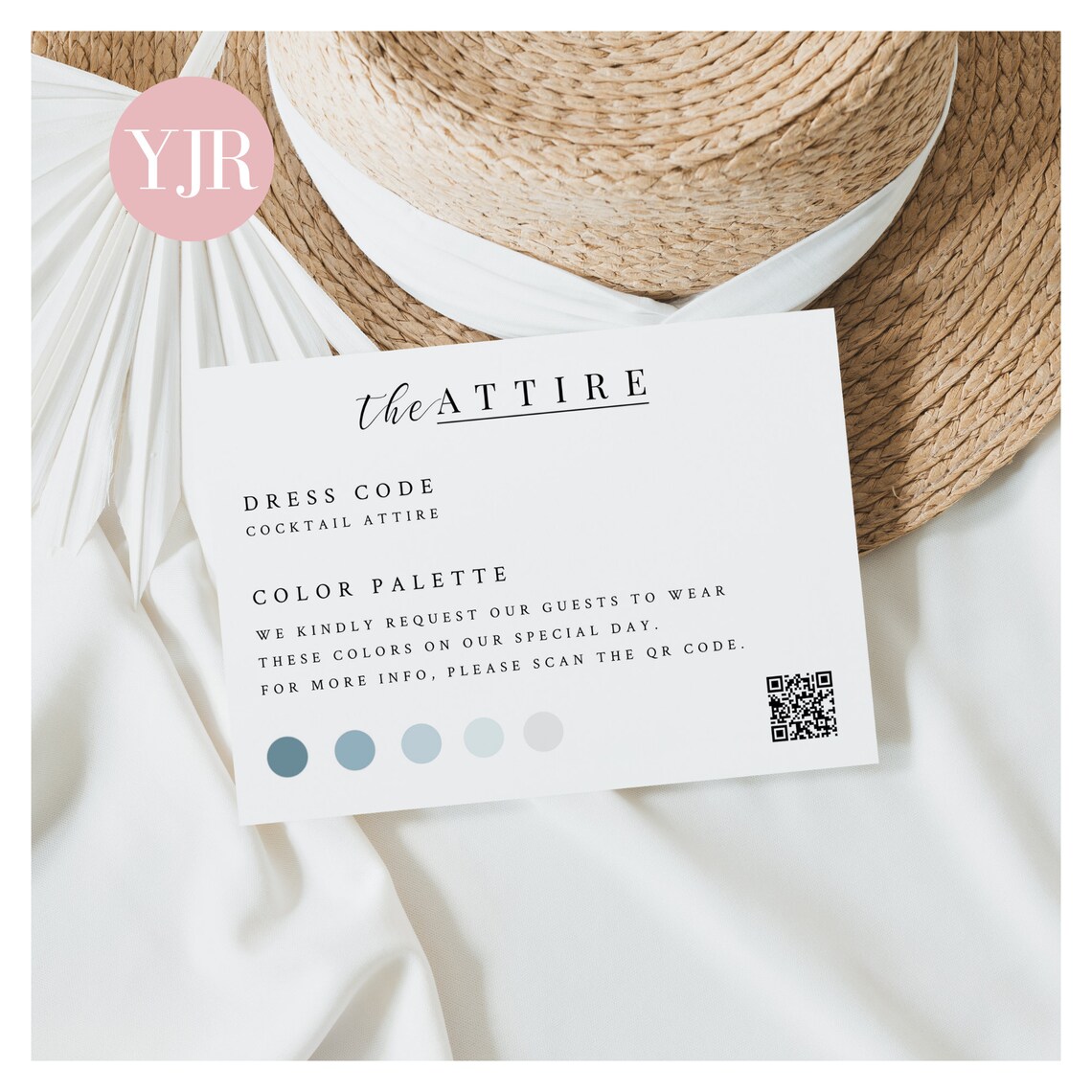 Attire Card for Wedding, Wedding Attire Card Template, Wedding Guest ...