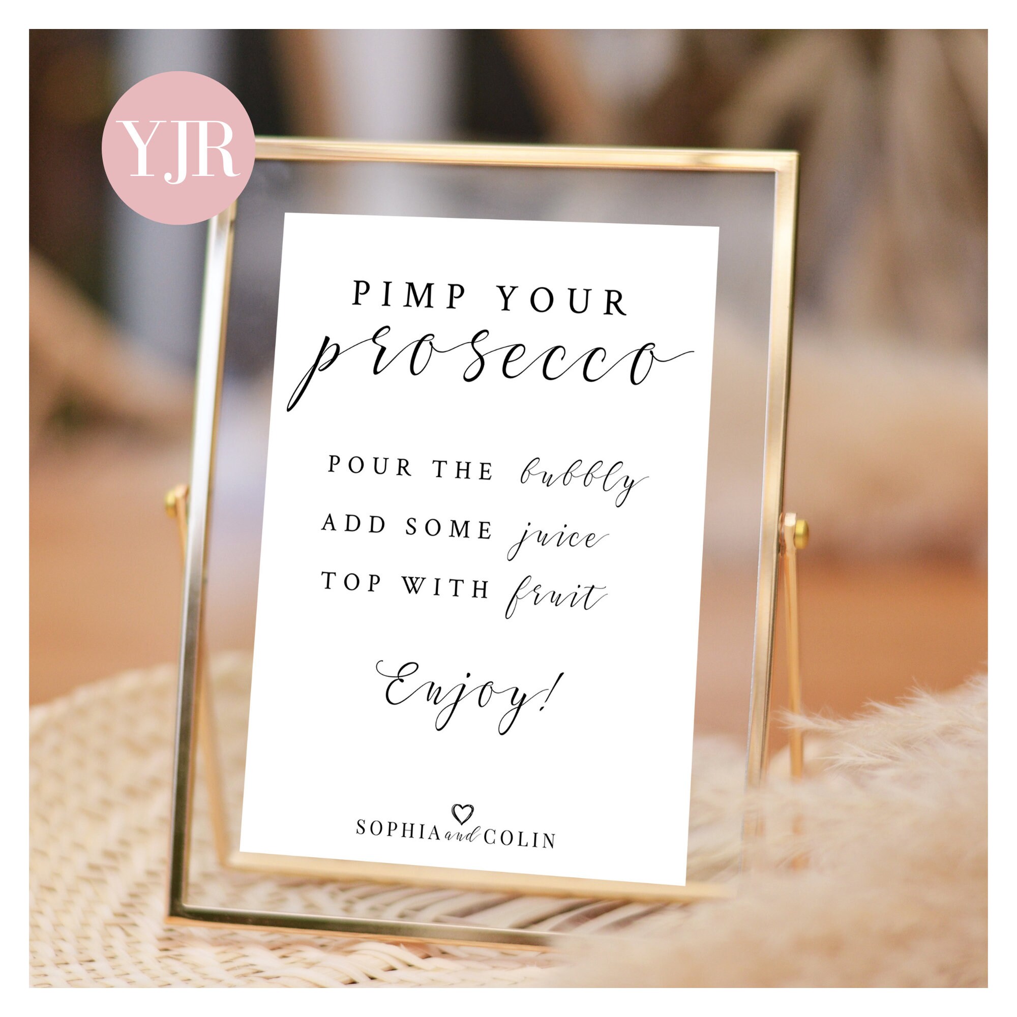 Pimp Your Prosecco Printable Sign, Prosecco Bar Table Sign, Bubbly Bar ...