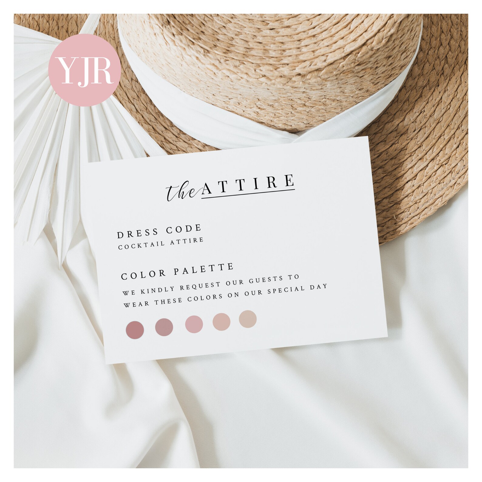 Wedding Attire Card Template Wedding Guest Dress Code Card - Etsy