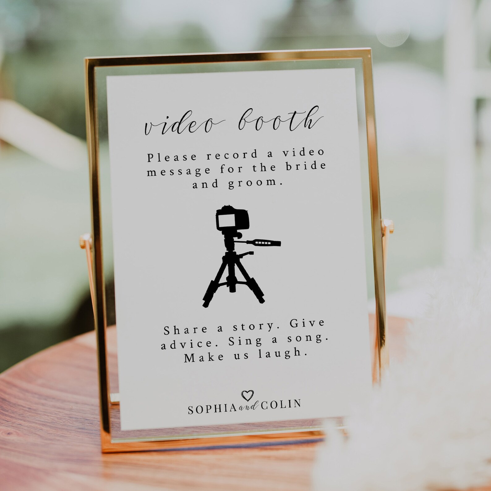 Wedding Video Booth Sign, Video Booth Guestbook Sign, Video Guest Book ...