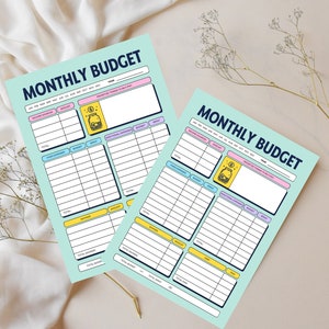 Colorful Monthly Budget Planner, Finance Tracker, Budget Planner, Canva ...
