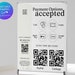 Accepted Payment QR Code Sign Template Scan to Pay Canva Template DIY ...