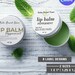 Round Lip Balm Tin Label Template Editable Lip Balm Sticker in Canva ...