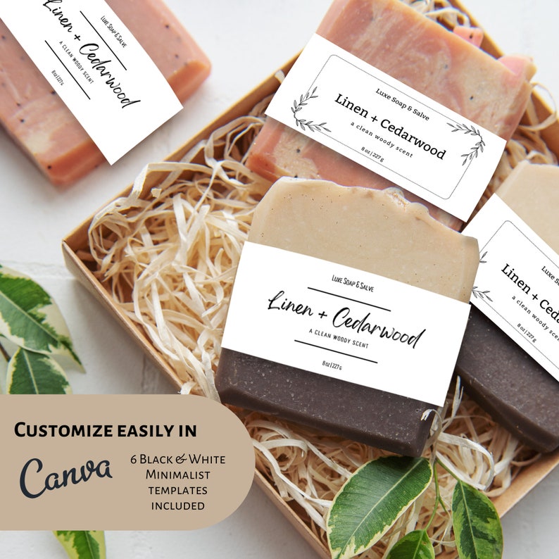 Bar Soap Label Template DIY Soap Label Small Business Label - Etsy