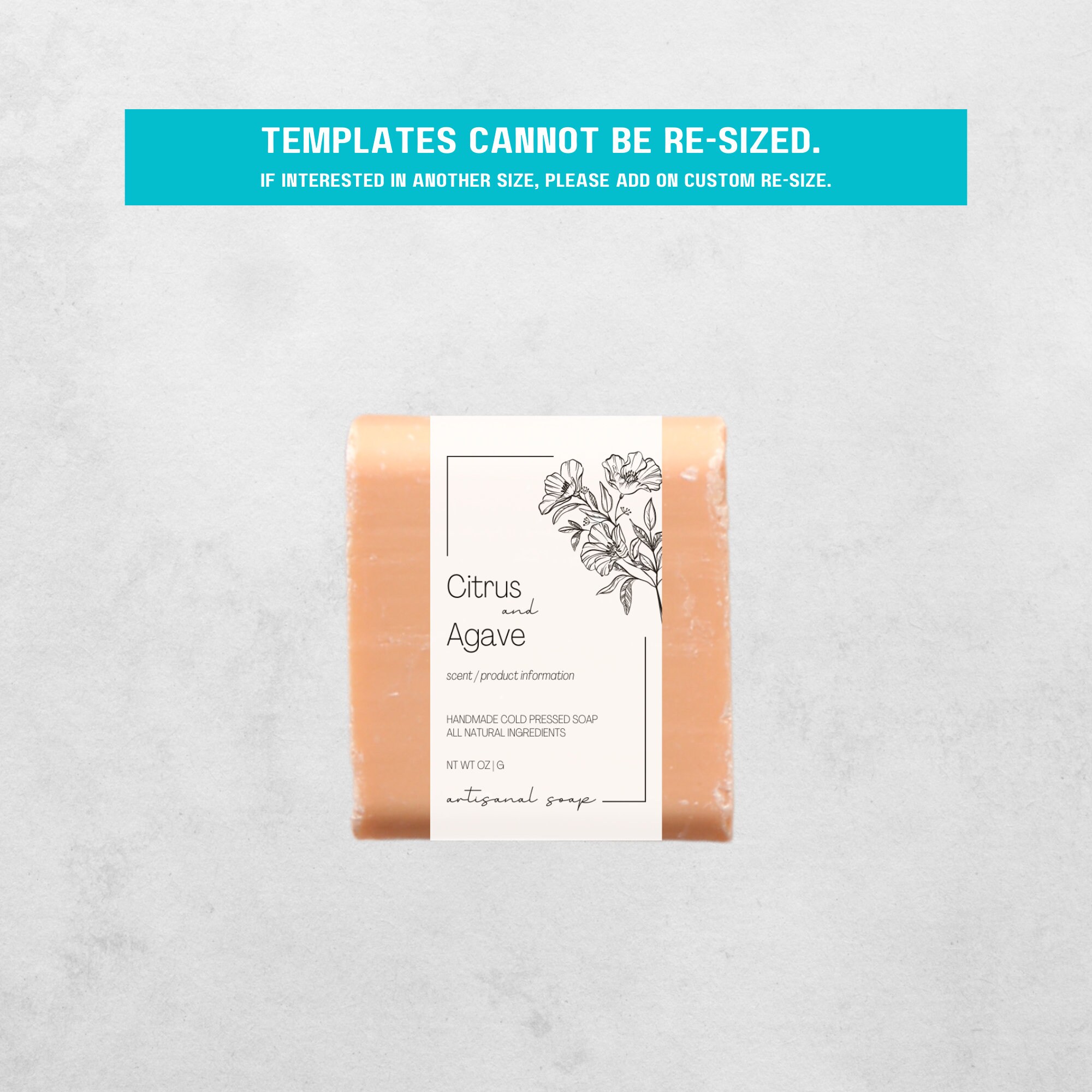 Vertical Wrap Around Soap Band Label Template Editable Modern Soap Bar ...