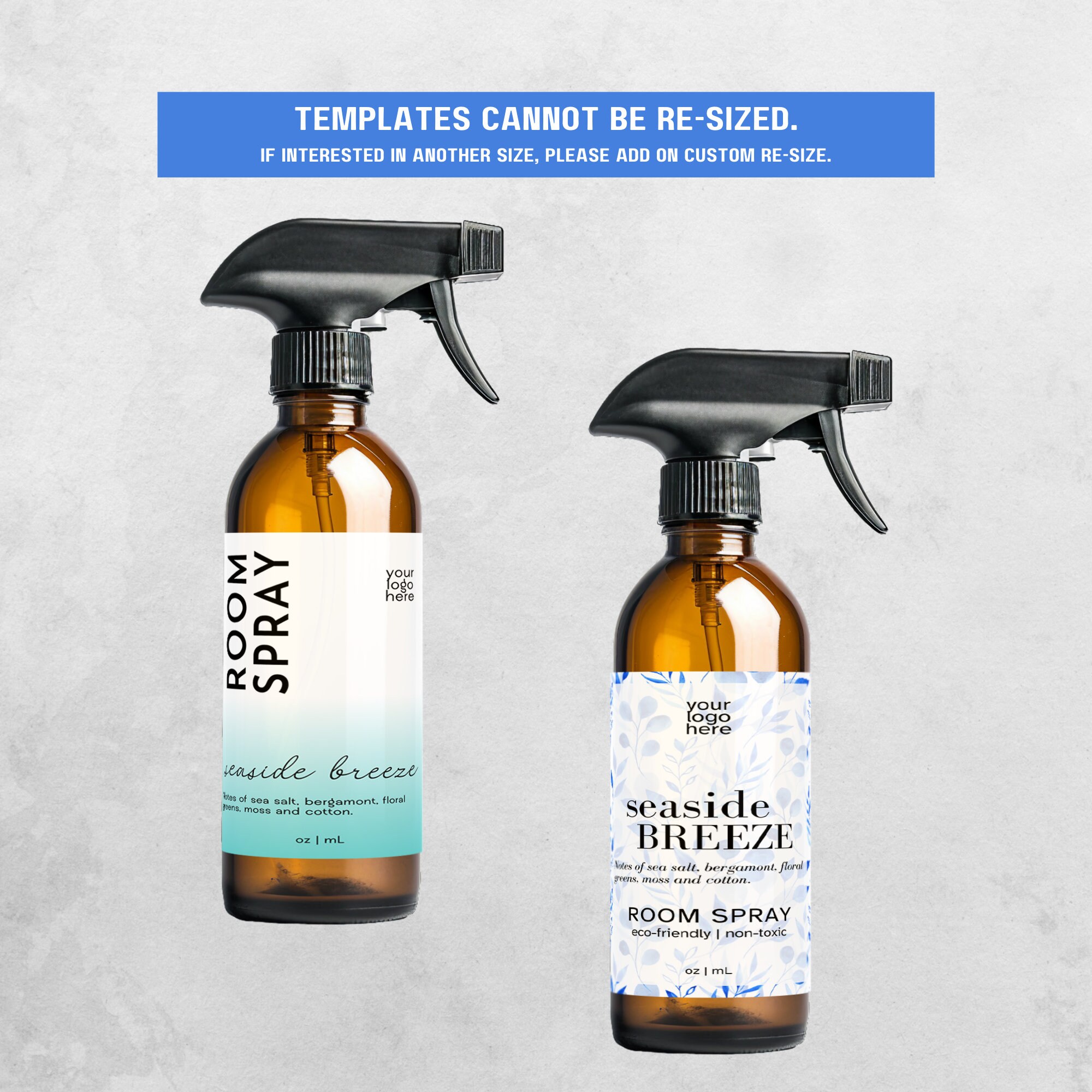 Room Deodorizer Spray Label Canva Template Editable Fragrance Spray ...
