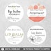 Round Lip Balm Tin Label Template Editable Lip Balm Sticker in Canva ...