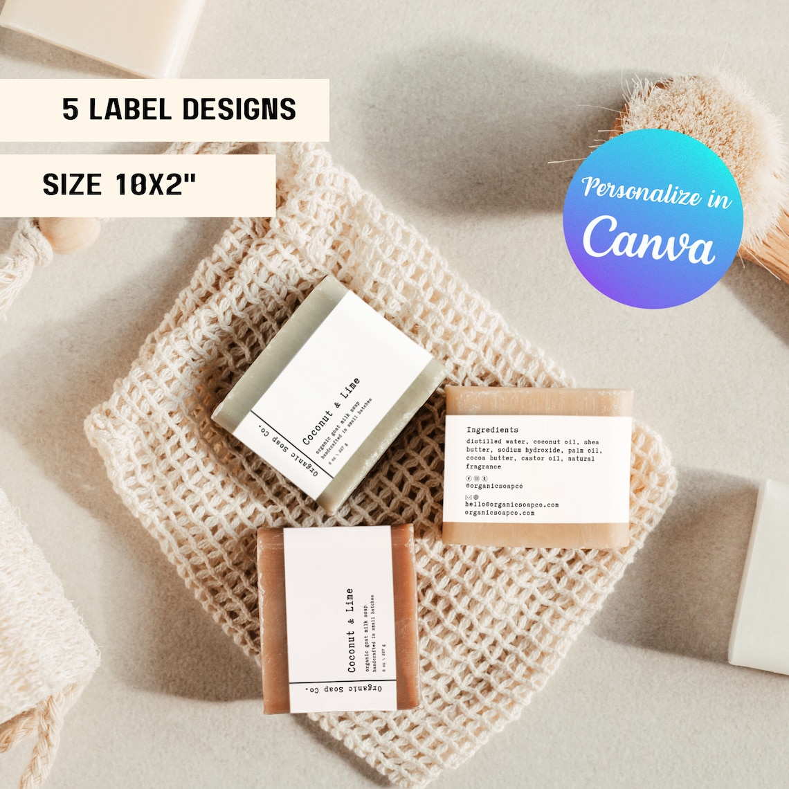 Soap Label Template DIY Soap Label Small Business Label Template Multi ...