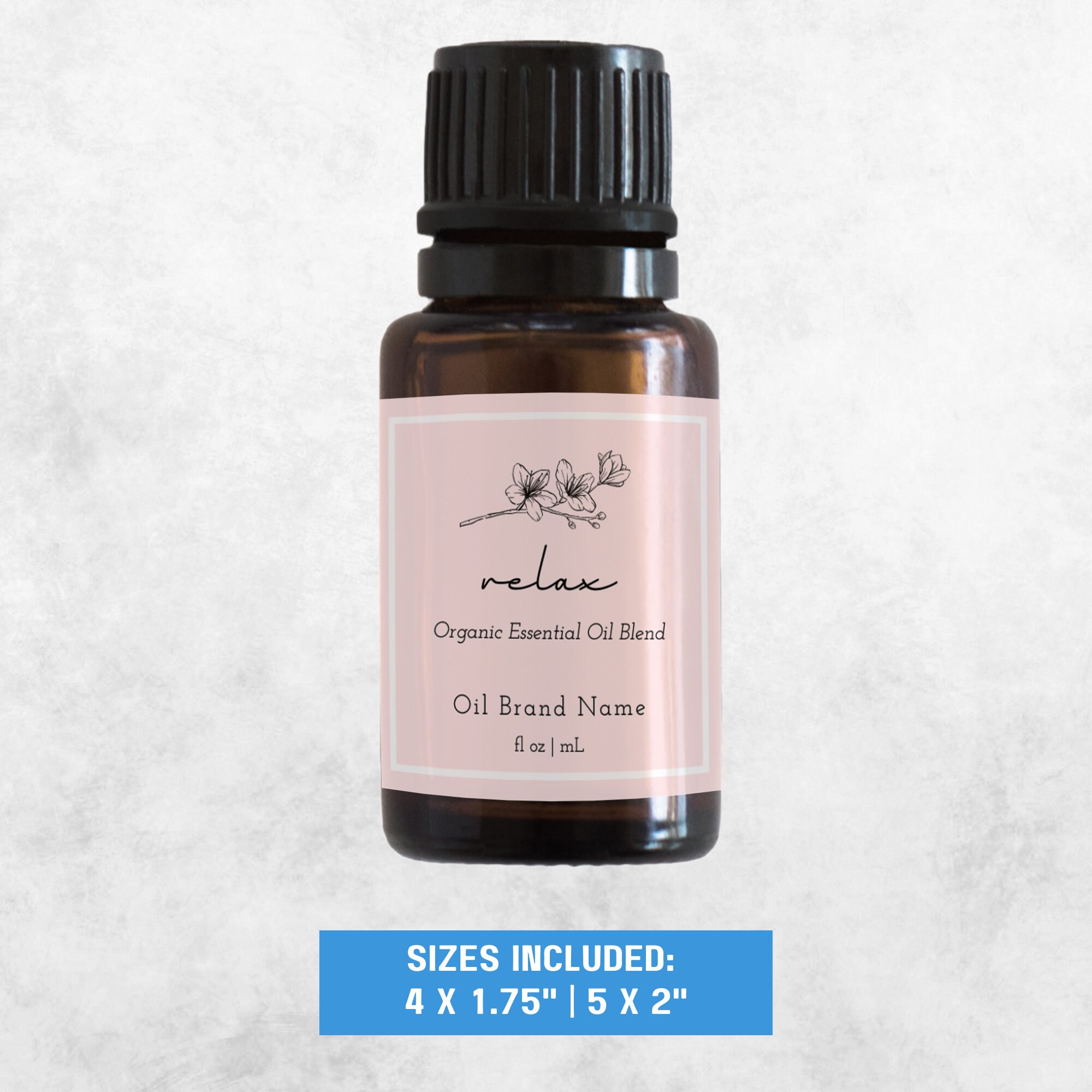 Essential Oils Bottle Label Template Editable Oil Dropper Wrap Around ...