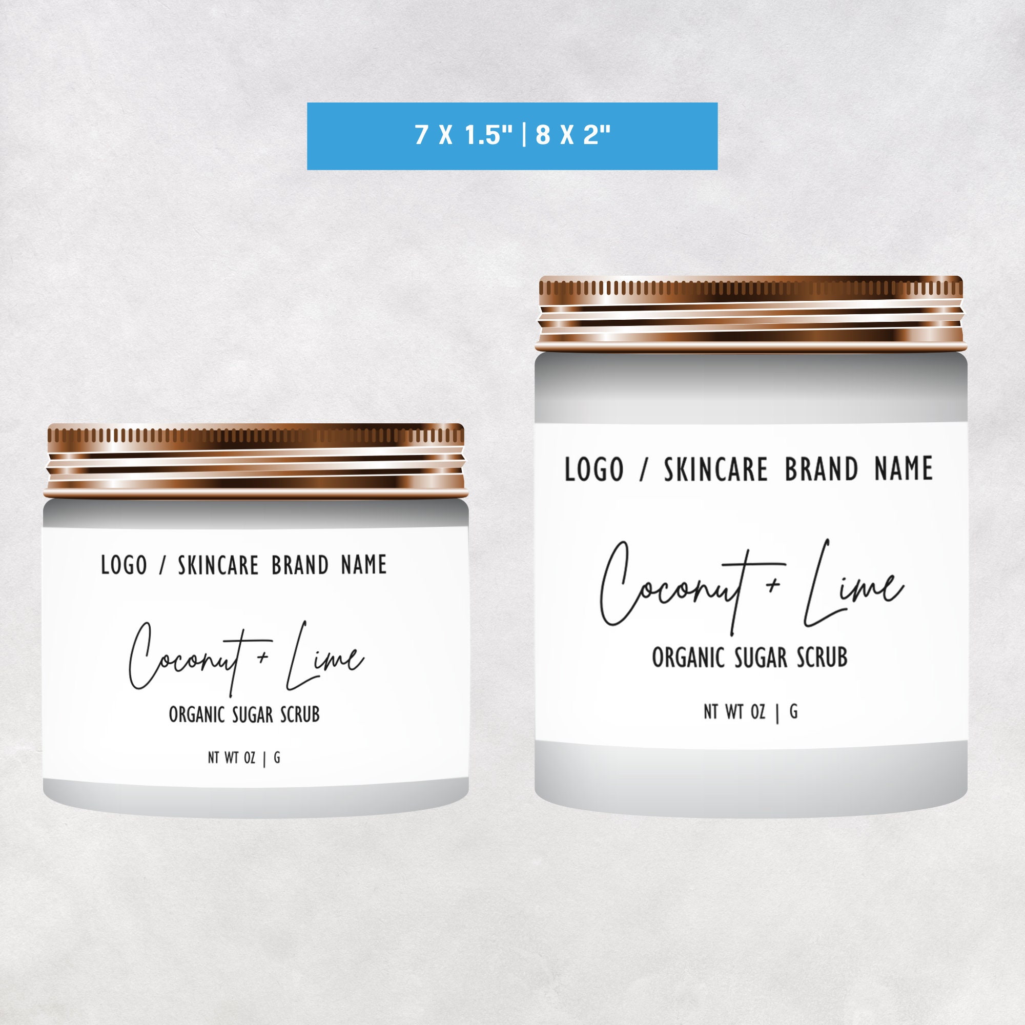 Skincare Sugar Scrub Wrap Around Label Template Editable Hand/body ...