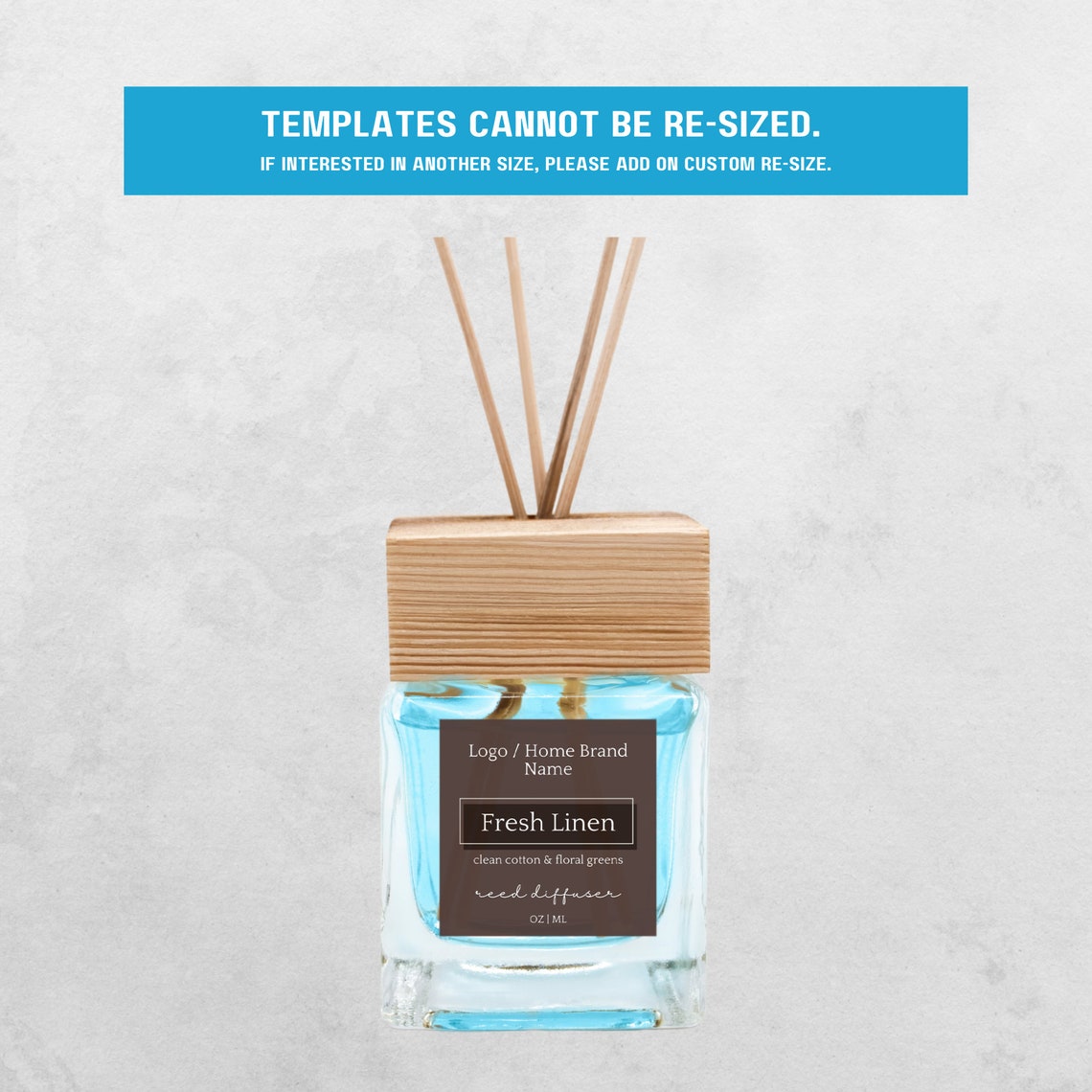 Fragrance Oil Diffuser Label Template Editable Scented Oil Reed ...
