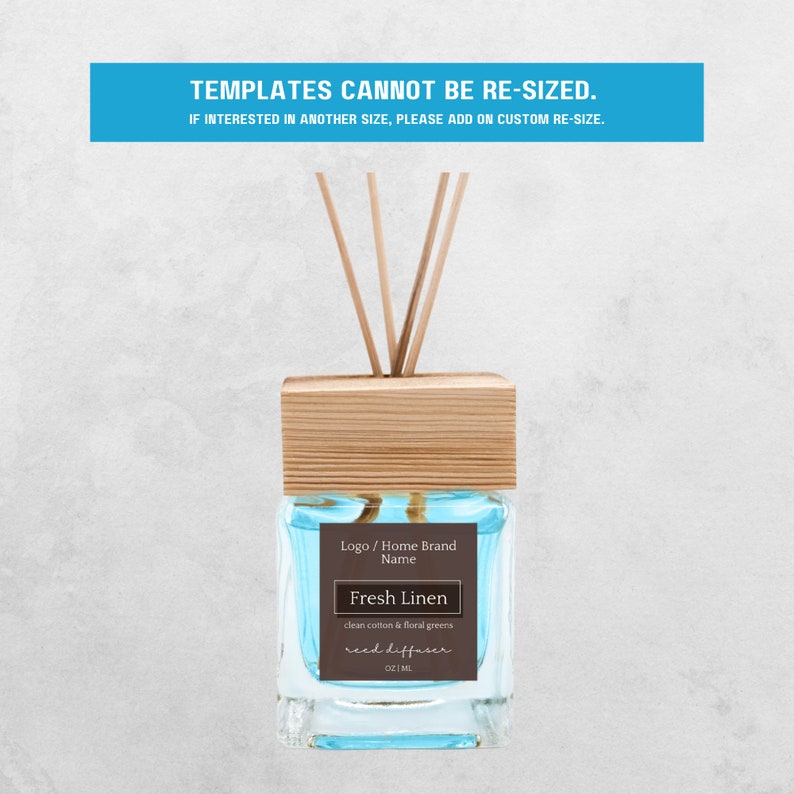 Fragrance Oil Diffuser Label Template Editable Scented Oil Reed ...