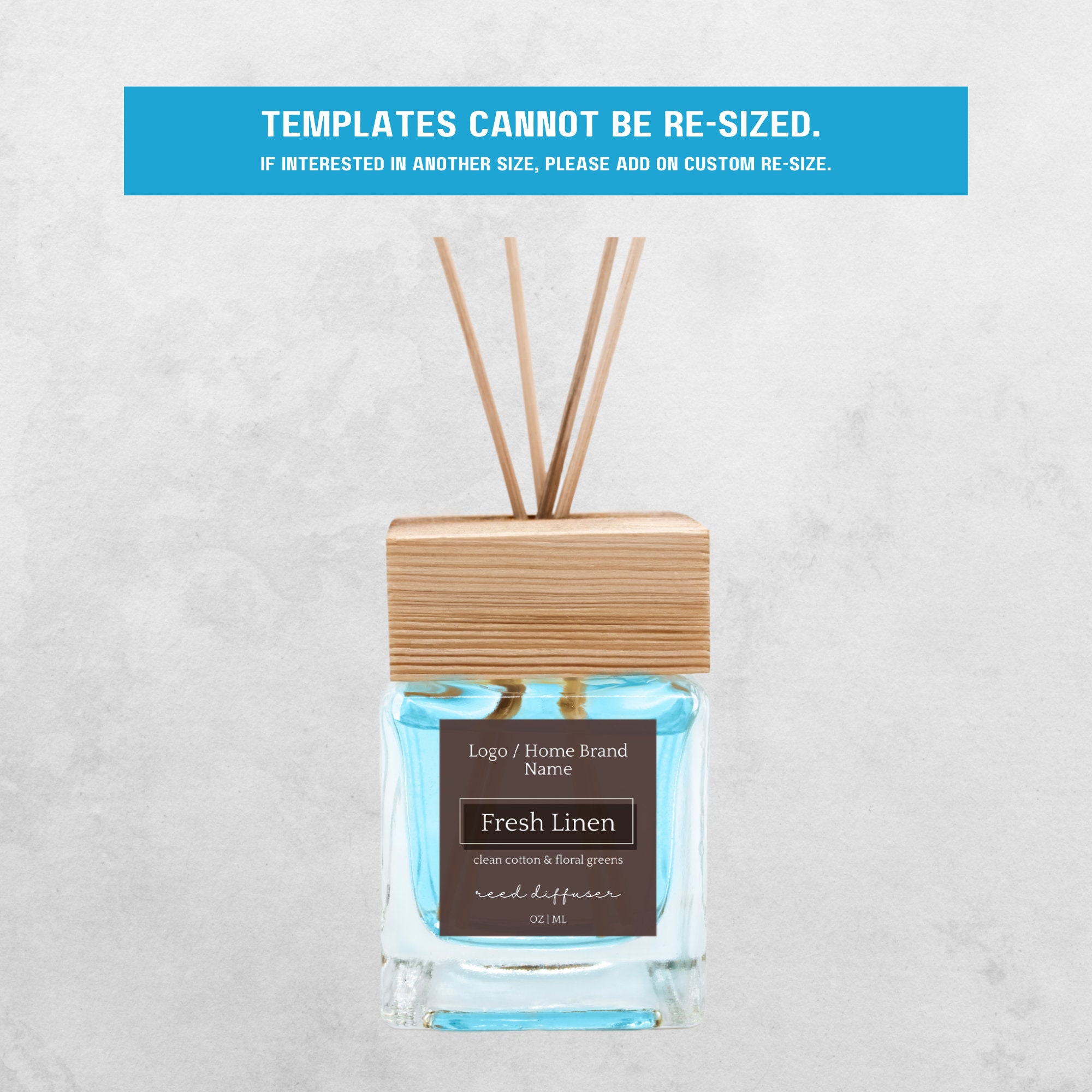 Fragrance Oil Diffuser Label Template Editable Scented Oil Reed ...