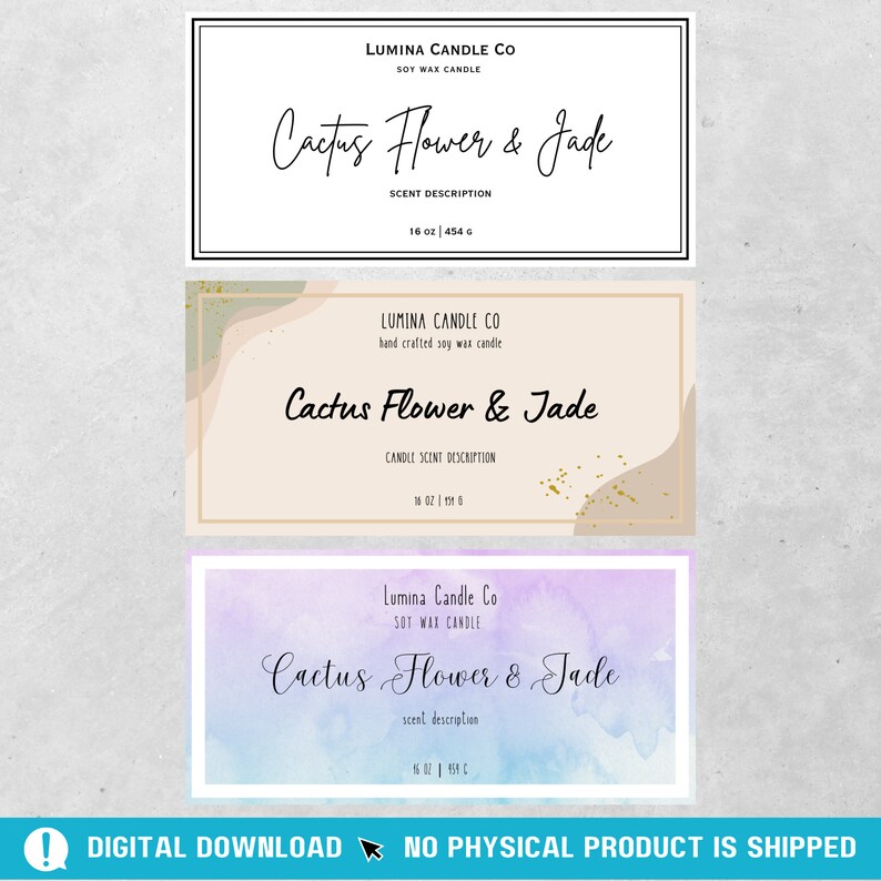 Apothecary Candle Jar Label Template Custom DIY Candle Jar Label ...