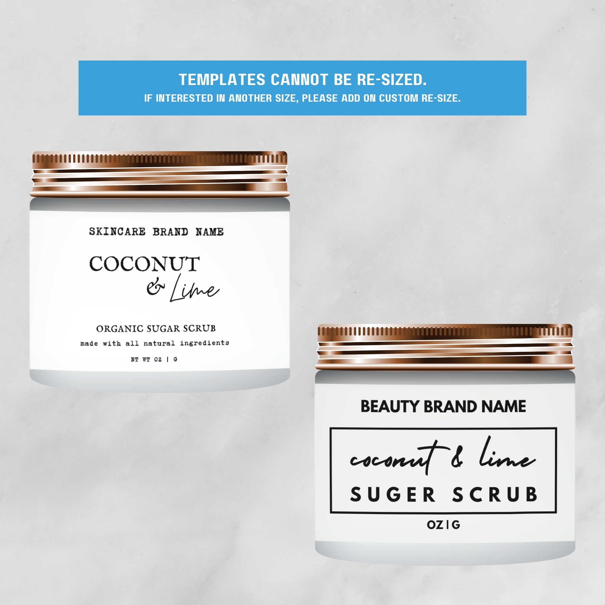 Skincare Sugar Scrub Wrap Around Label Template Editable Hand/body ...