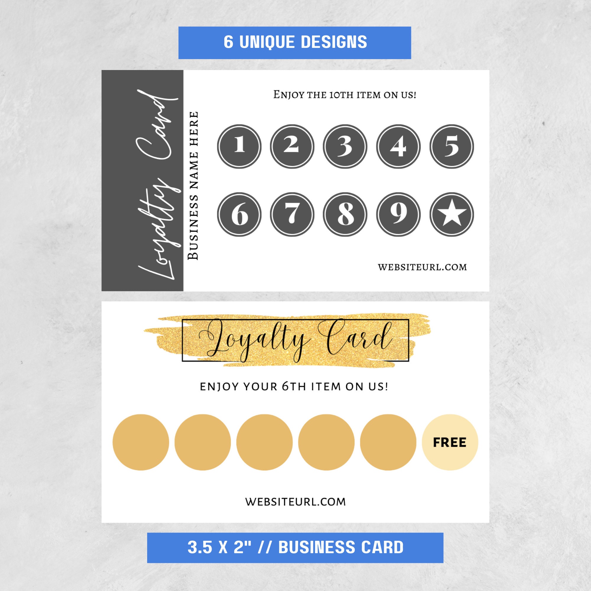 Customer Loyalty Card Template for Small Business, Product or Service ...