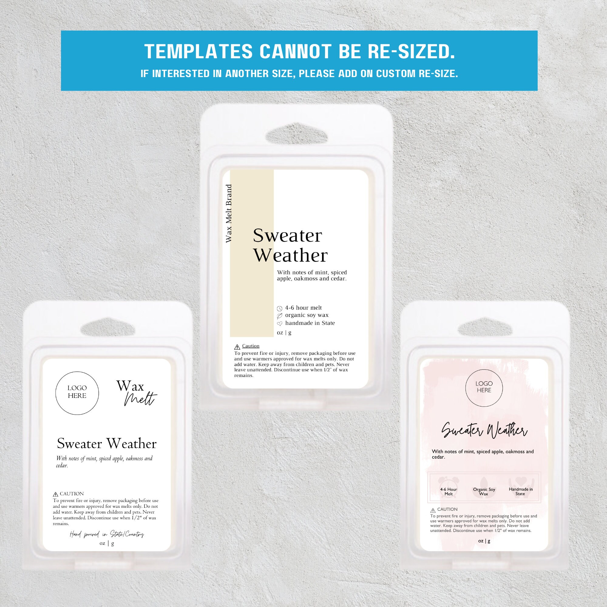 DIY Clamshell Wax Melt Label Template Edit Wax Melt Label in Canva ...