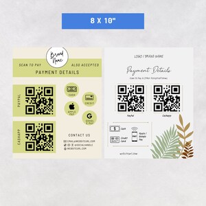 Payment Details Scan to Pay Sign Template Editable Scan to Pay Sign ...