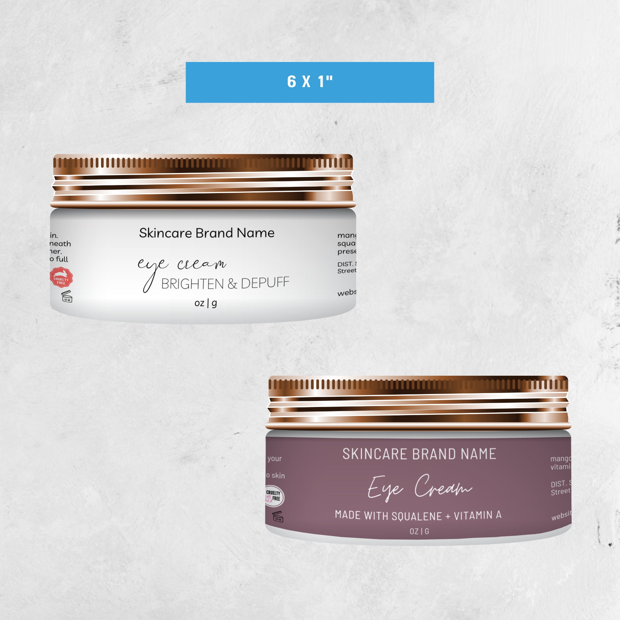 Skincare Jar Label Template Editable Wrap Around Beauty Label Custom ...