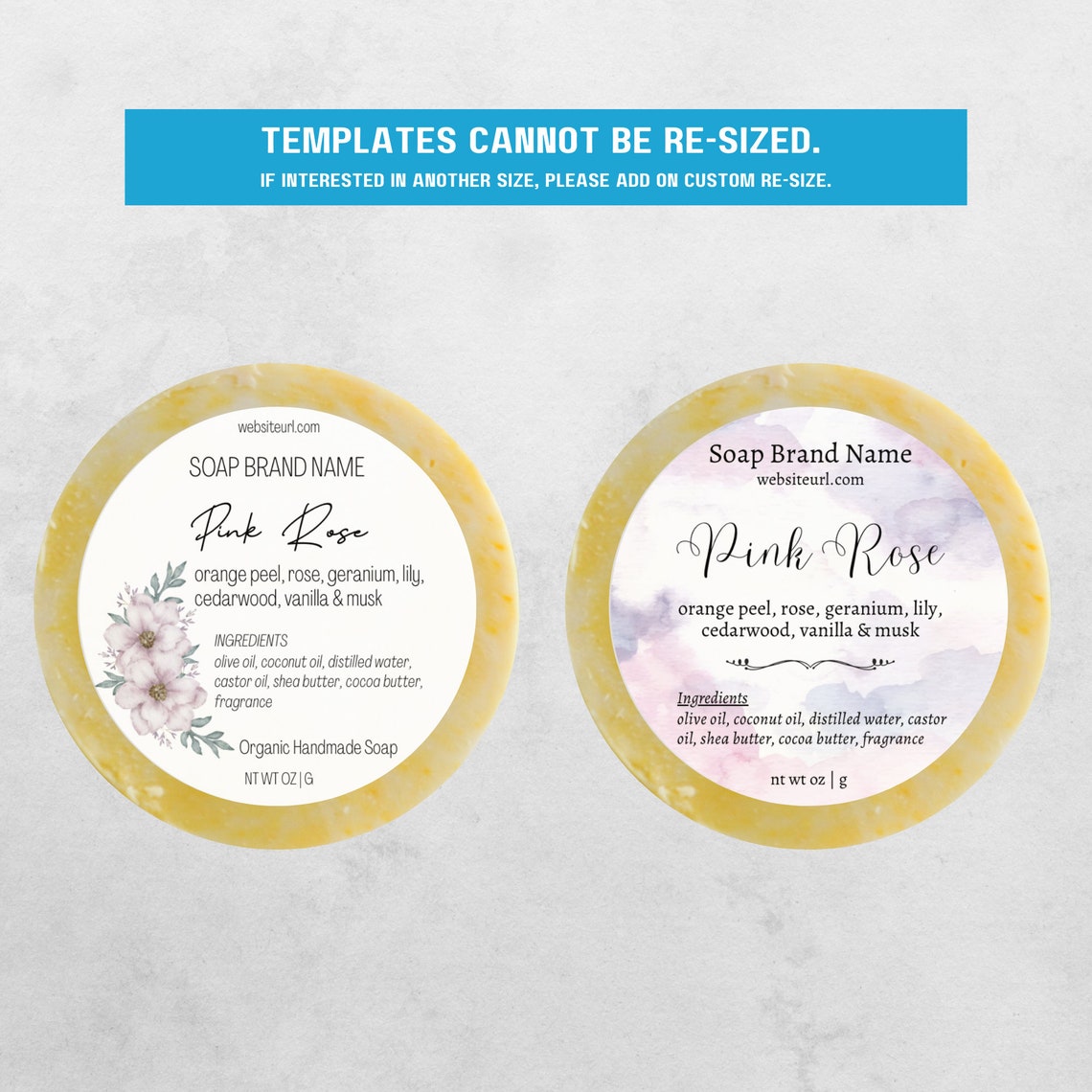 Watercolor Circle Soap Label Template Editable Pastel Round Soap Label ...