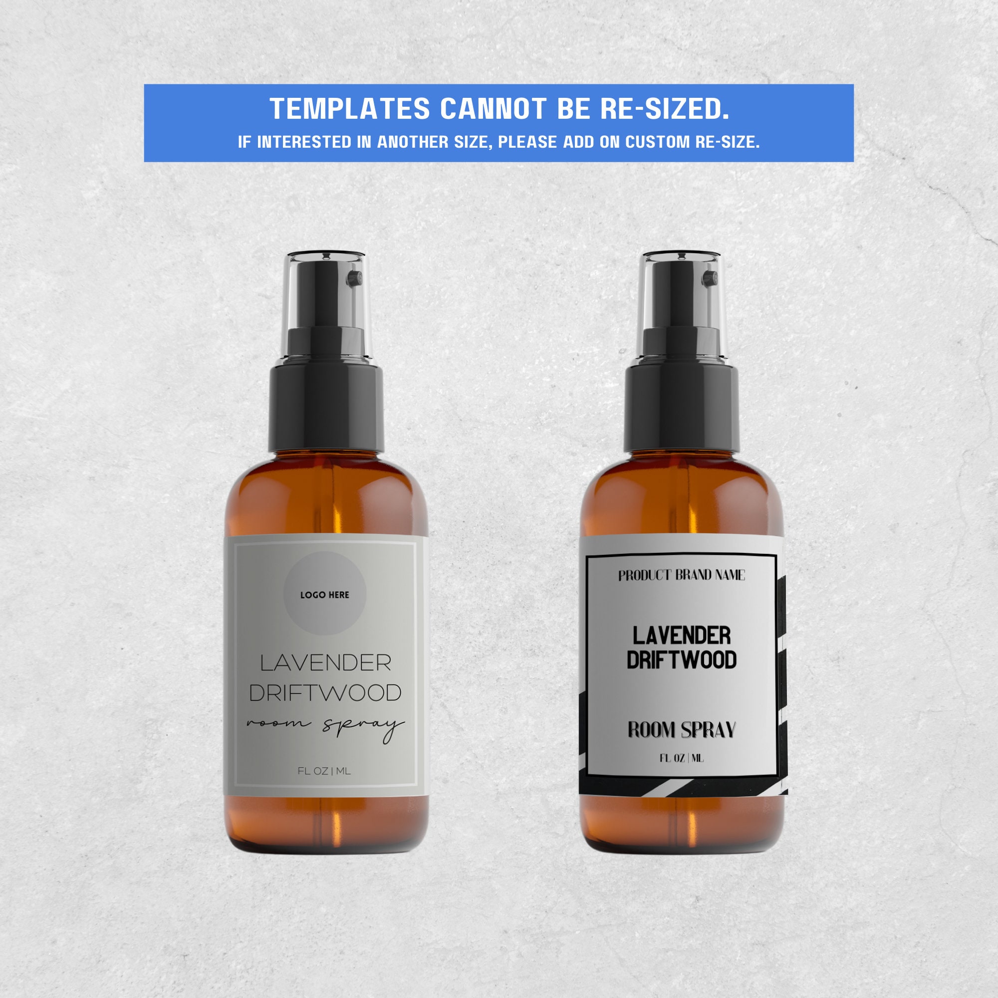 Fragrance Room Spray Label Template Custom Linen Spray Label DIY Room ...