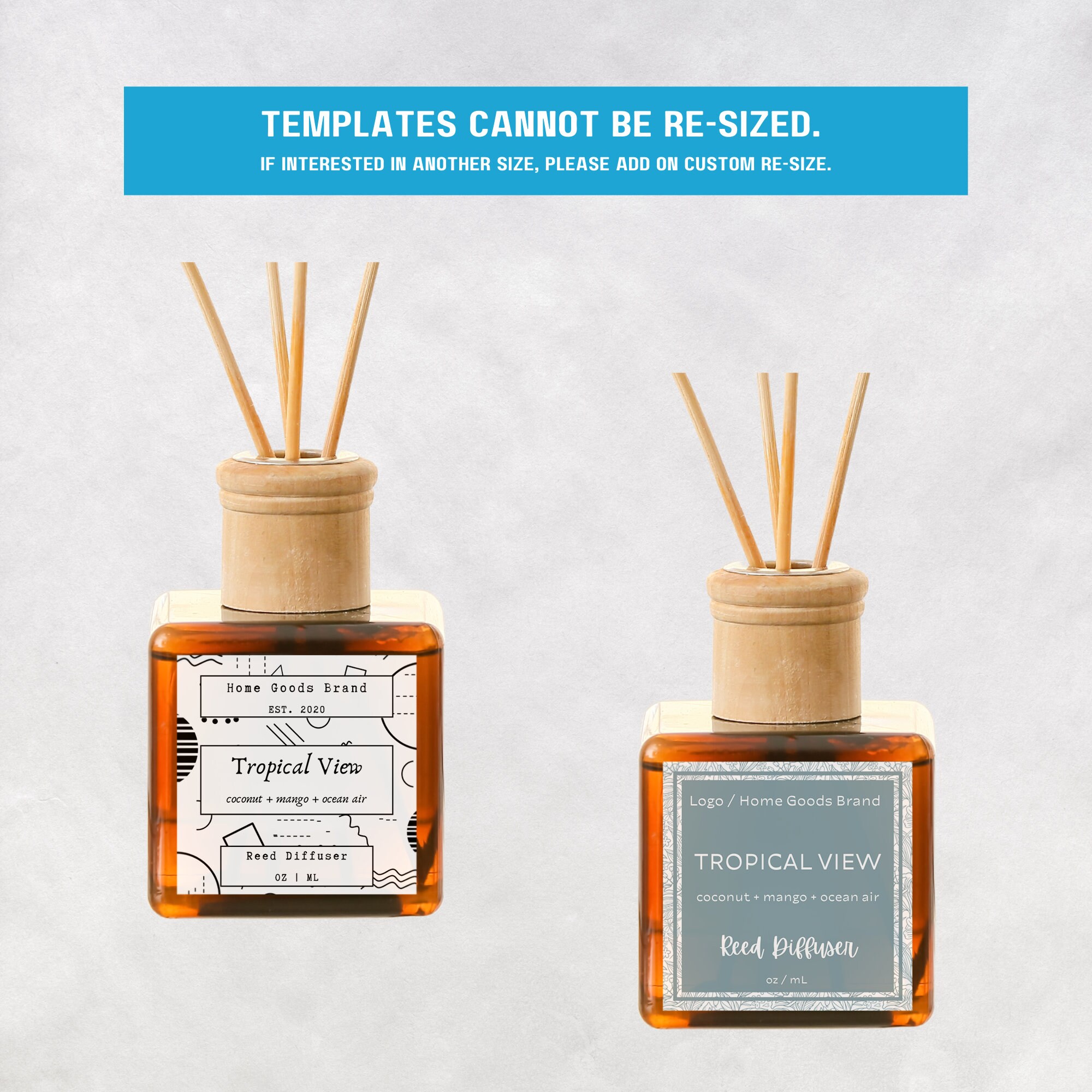 Scented Oil Diffuser Label Template Custom Fragrance Oil Diffuser Label ...