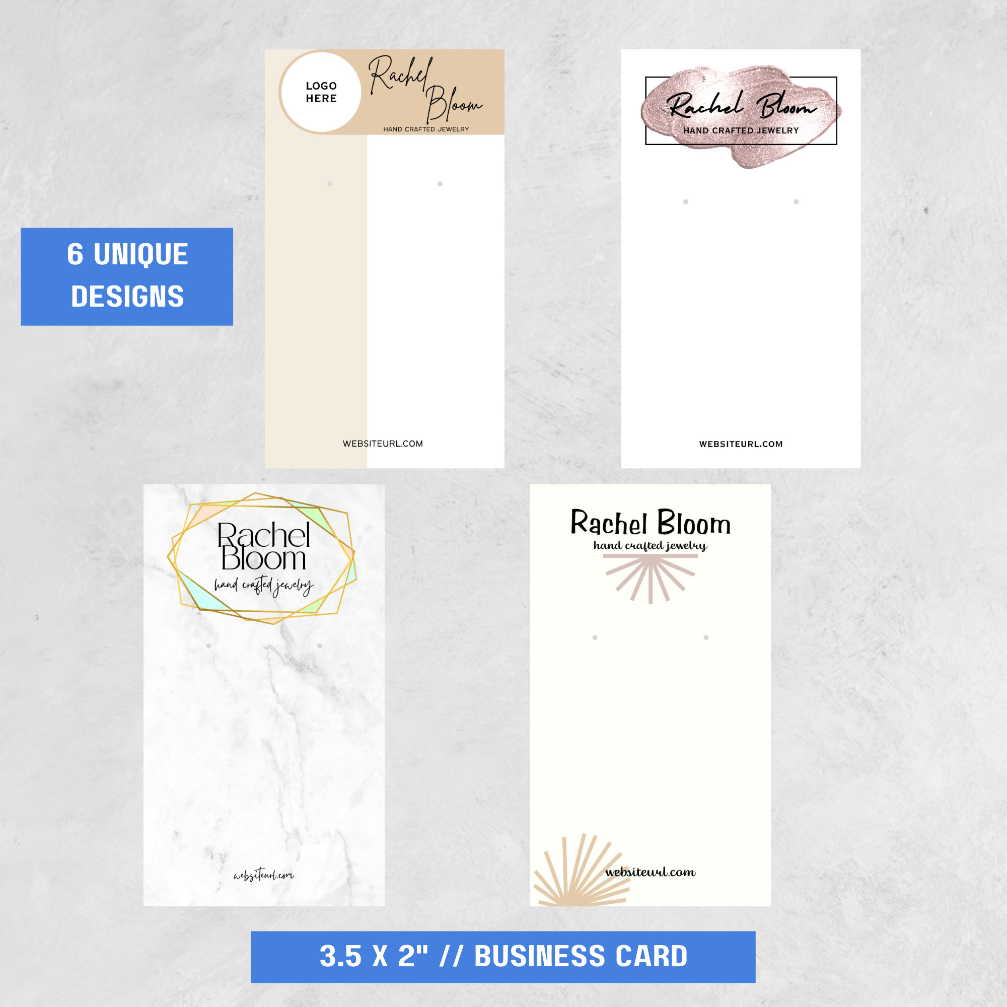 Jewelry Earring Card Template for Handmade Earrings Customizable ...