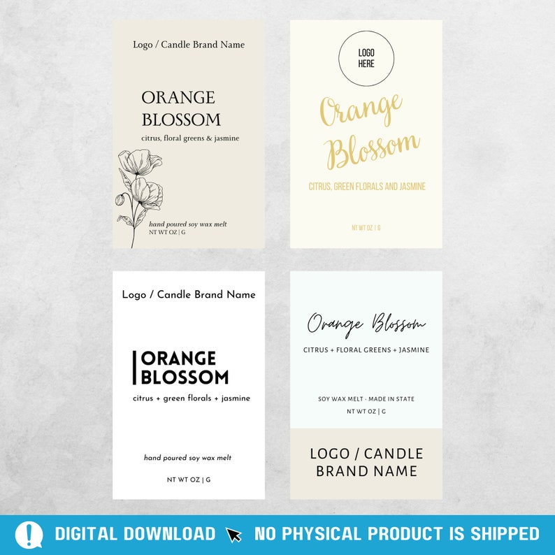 Wax Melt Clamshell Mold Label Template Custom Wax Mold Label Template ...