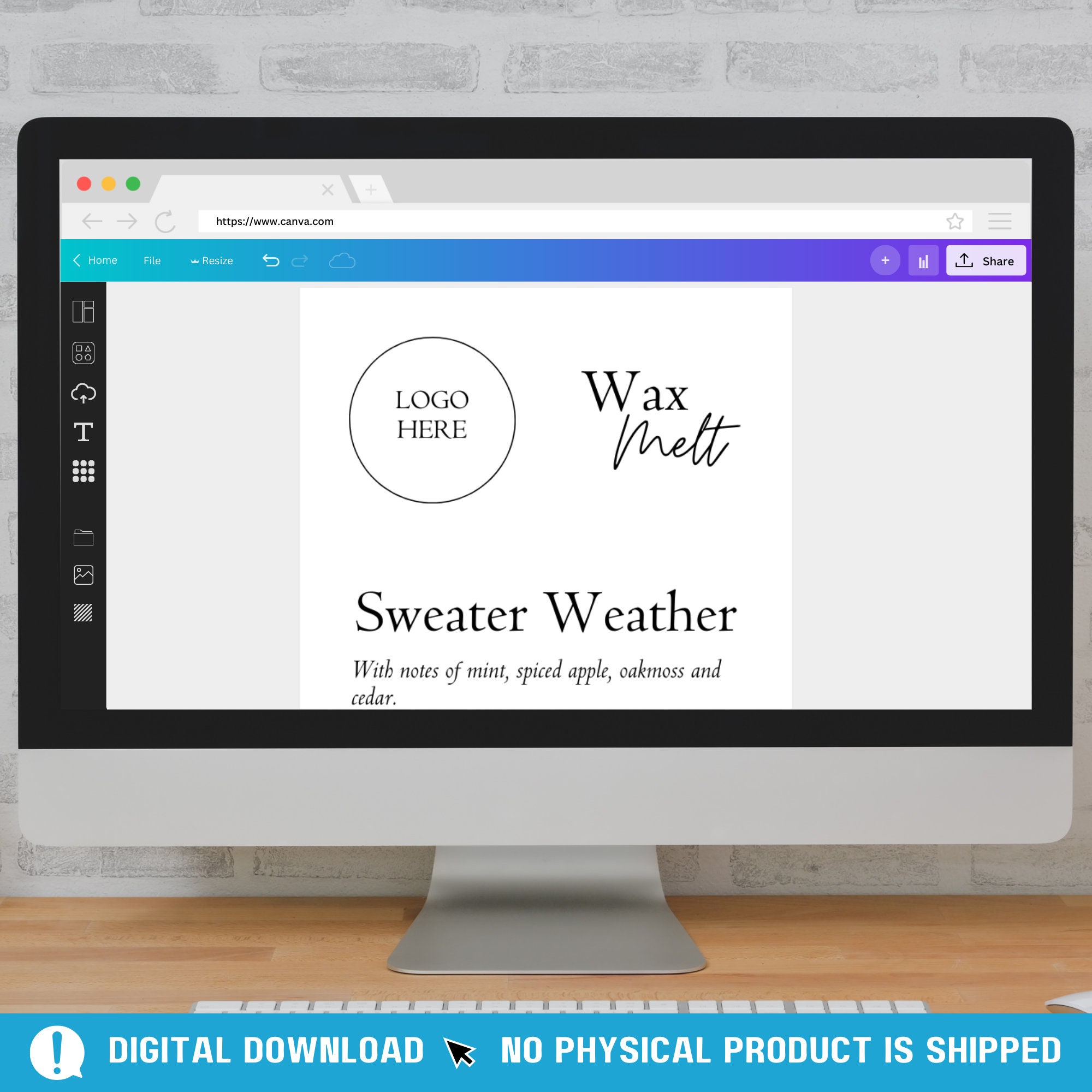 DIY Clamshell Wax Melt Label Template Edit Wax Melt Label in Canva ...