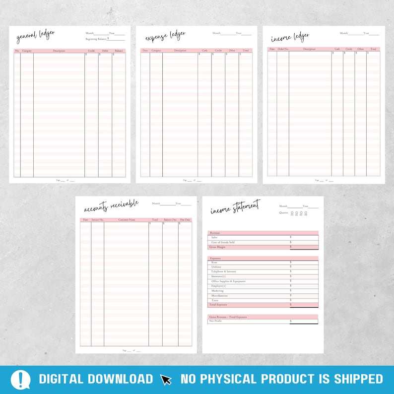 DIY Small Business Accounting Bundle Template Editable Accounting ...